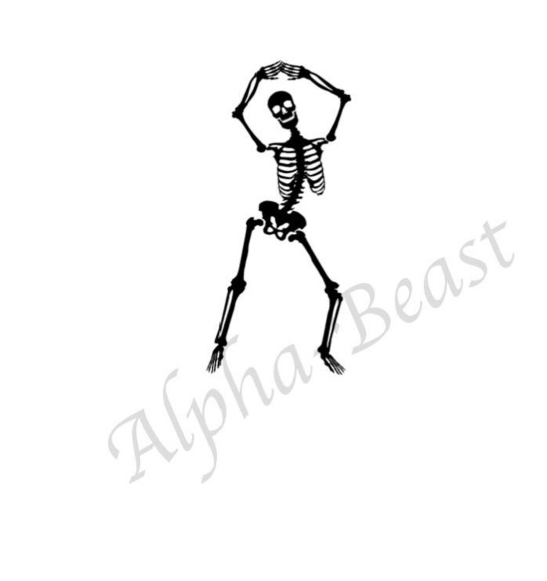 Graphic "dancing Skeleton" Digital Instant Download Pdf - Svg - Jpeg ...