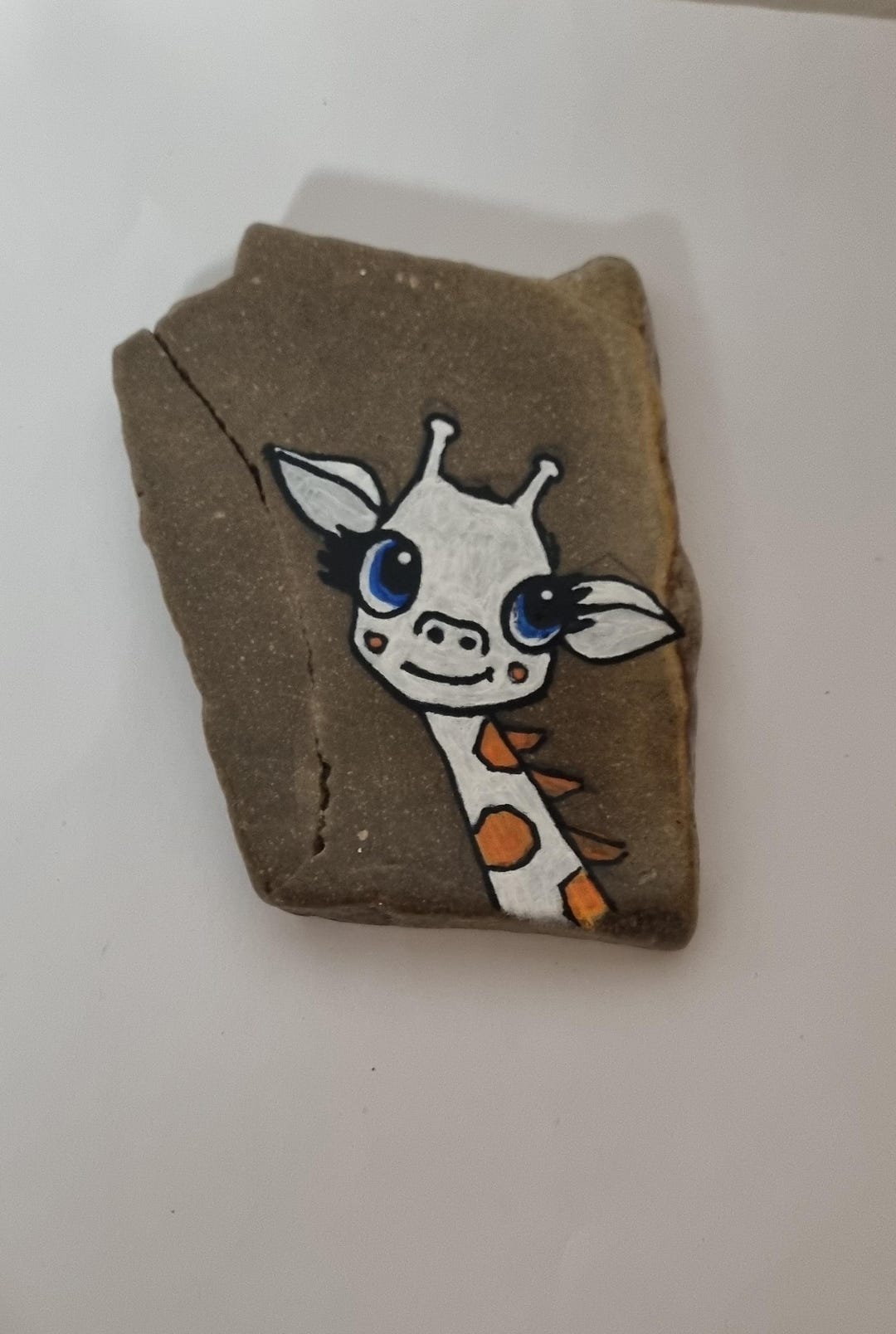 Painted Stone Comic Giraffe - Etsy