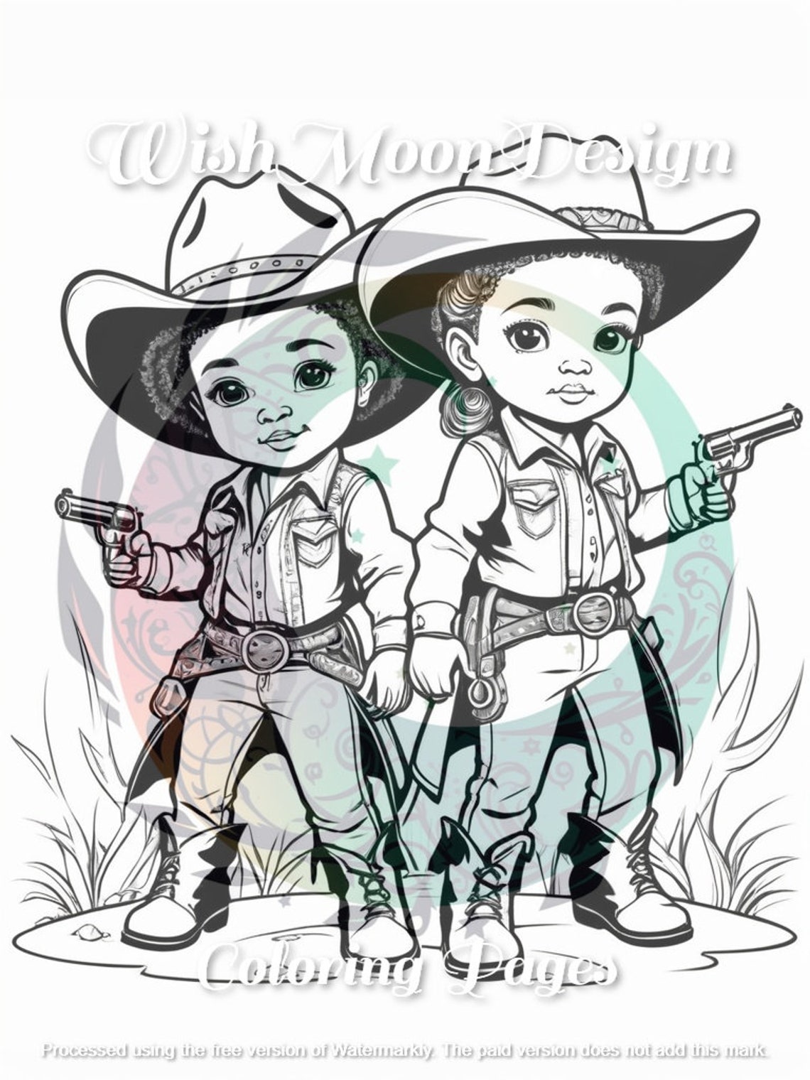 25 Black Baby Cowgirl Coloring Book, African-american Cowgirls ...