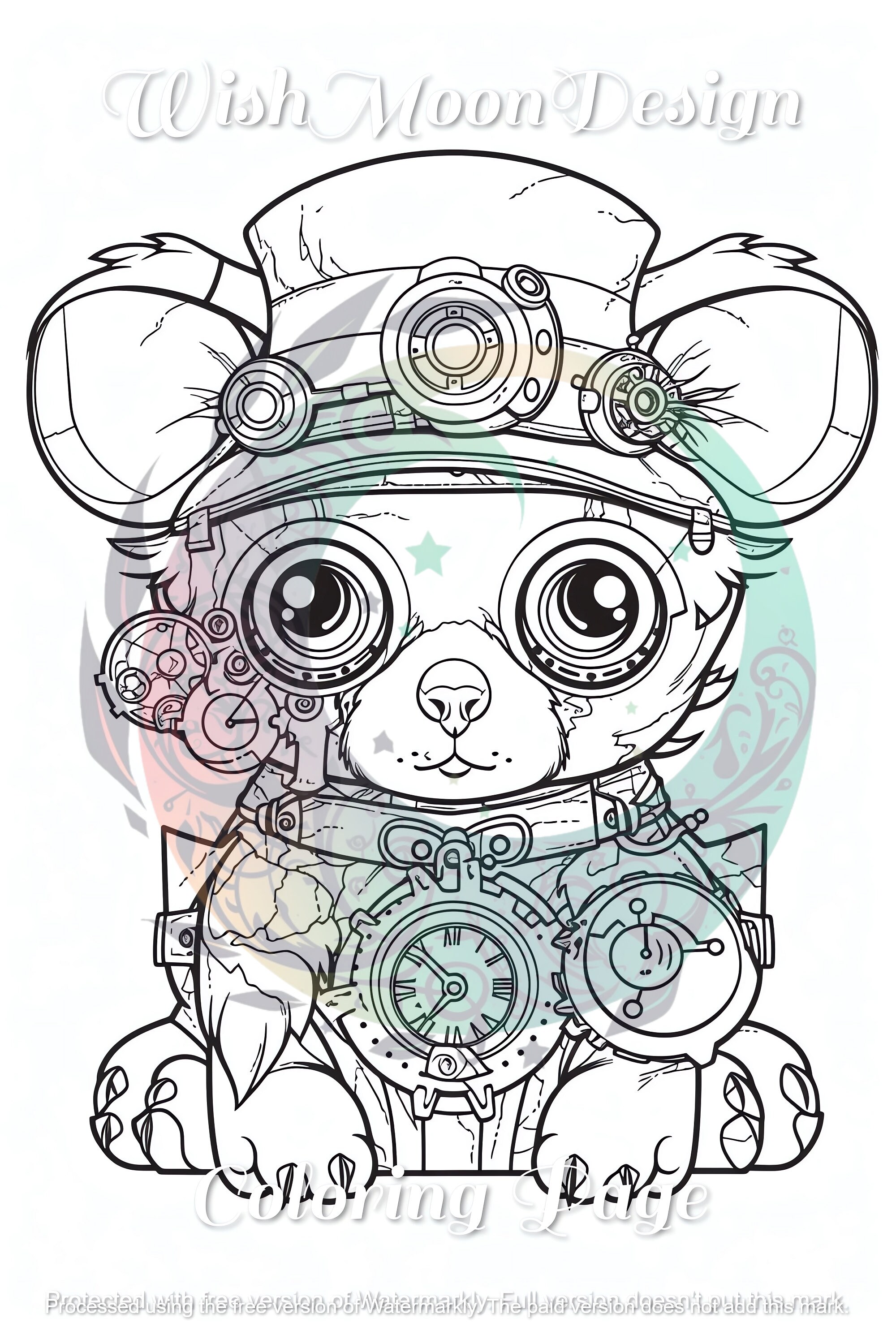 30 Steampunk Baby Animals Coloring Pages Artwork Fantasy - Etsy