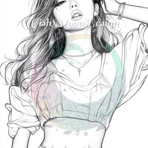 35 Coloring Pages Bundle Kpop Girl Fashion, Kpop Inspired Girl, K-pop ...
