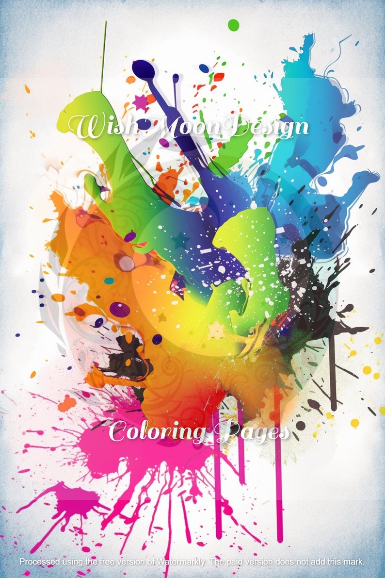 20 Backwards Coloring Pages, Reverse Coloring, Watercolors, Pastel ...