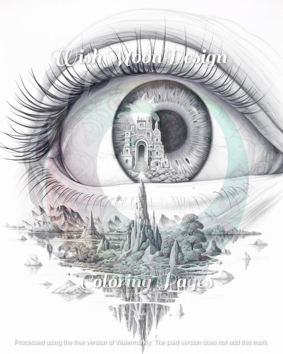 30 Windows to the Soul Coloring Pages | Digital Download | Eye Coloring ...
