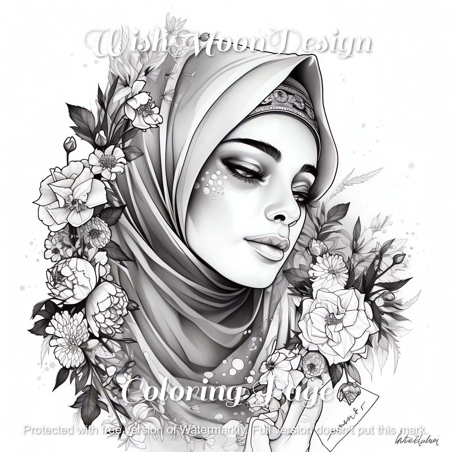 30 Muslim Women Coloring Pages, Islamic Art, Inspirational, Modesty ...
