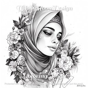 30 Muslim Women Coloring Pages, Islamic Art, Inspirational, Modesty ...