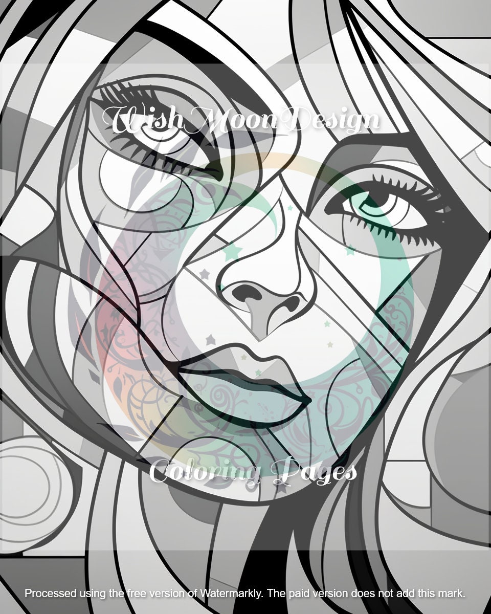 20 Picasso Style Portraits Coloring Pages, Artistic Pages, Abstract ...