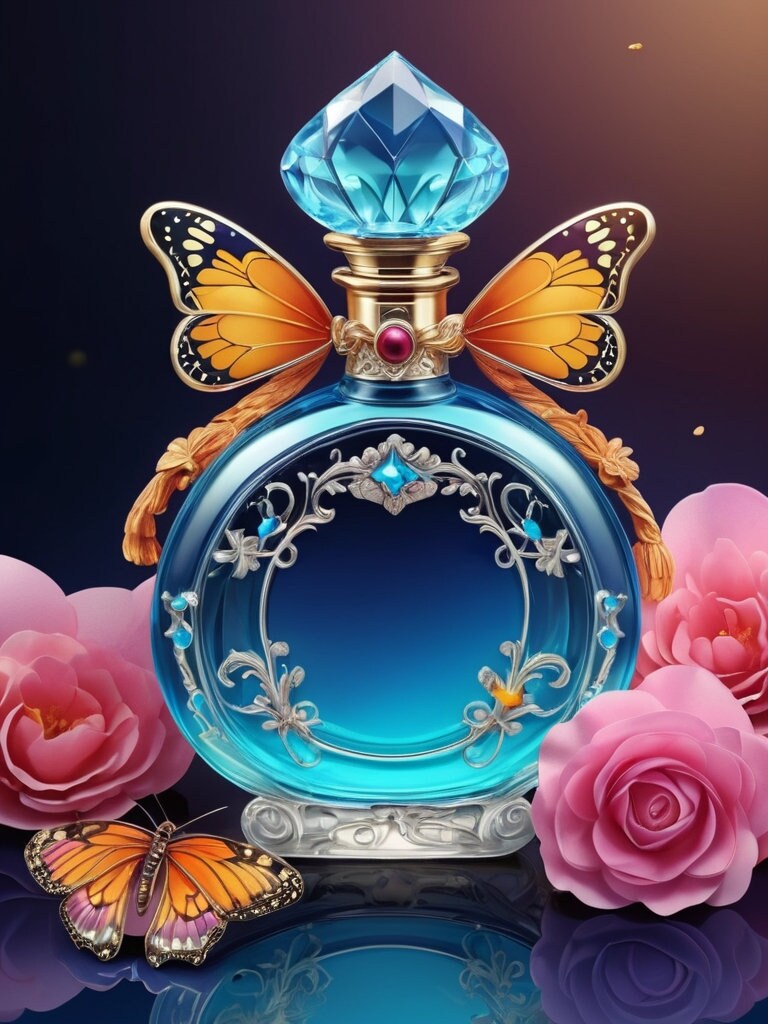 90 Perfume Bottles Coloring Book, Blooms & Scents, Adults/kids Coloring ...