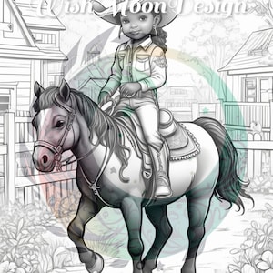 25 Black Baby Cowgirl Coloring Book, African-american Cowgirls ...