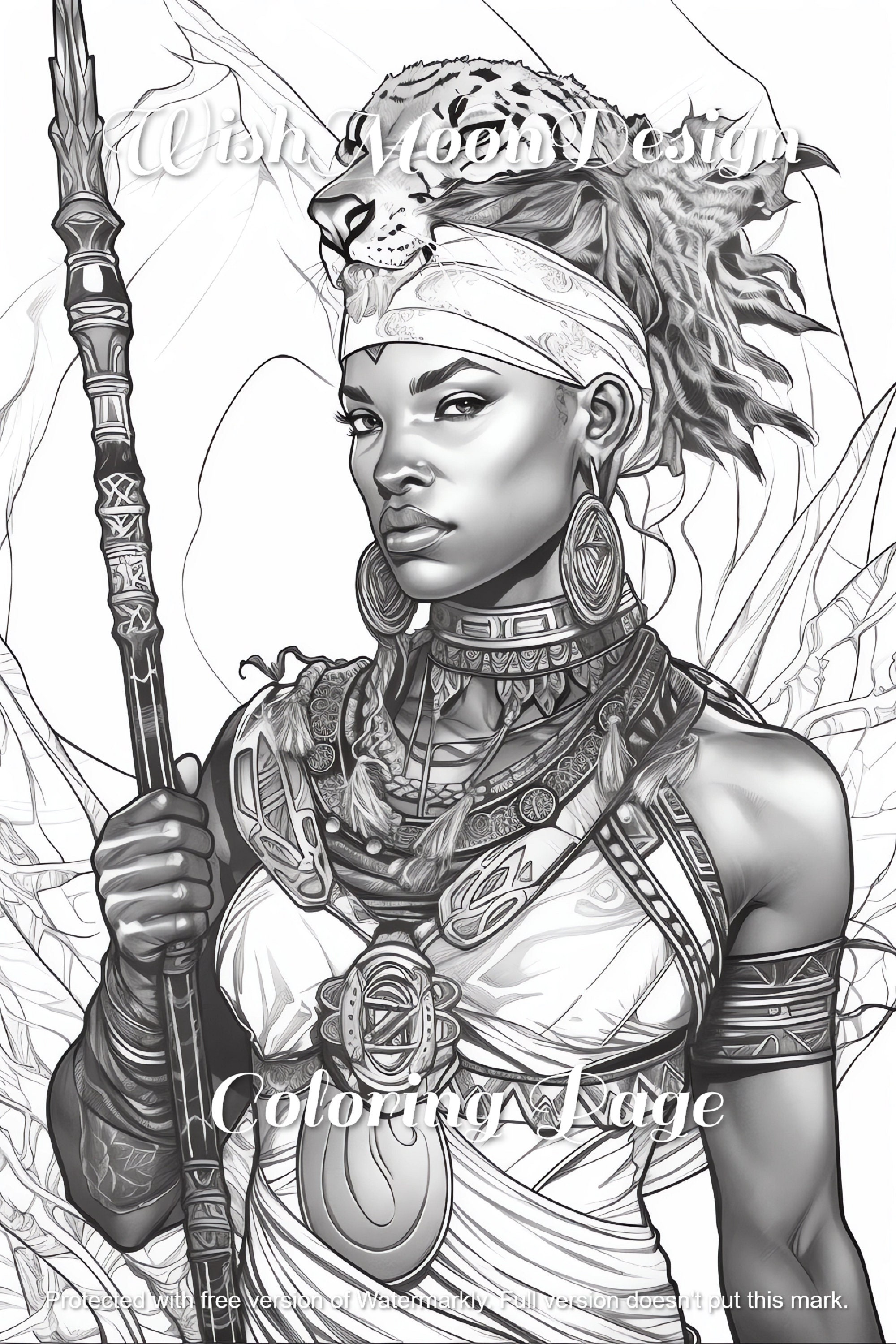 25 African Women Warriors Coloring Pages, Inspirational, Strong Women ...