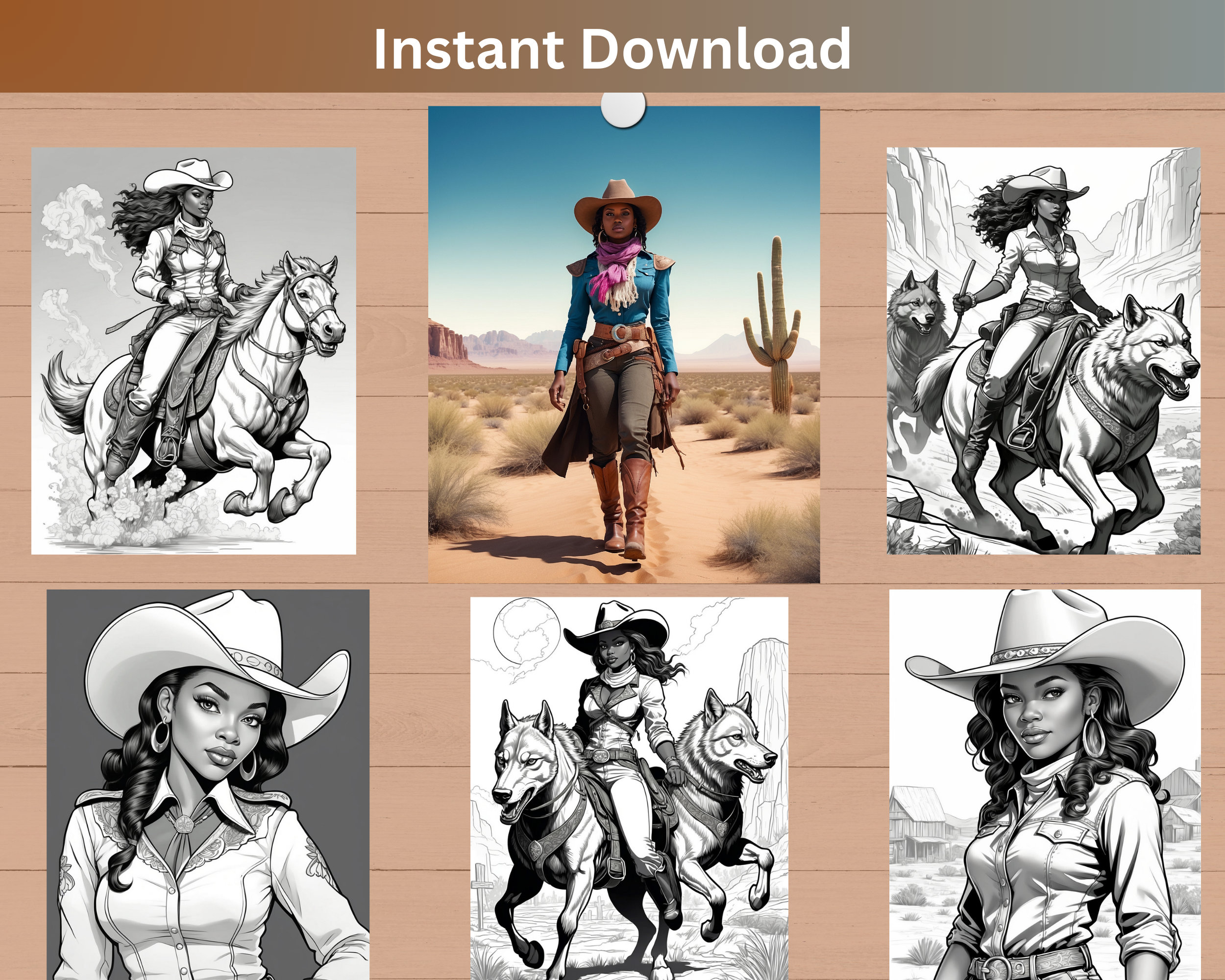 25 Black Cowgirl Coloring Book, African American Cowgirl Coloring Pages ...