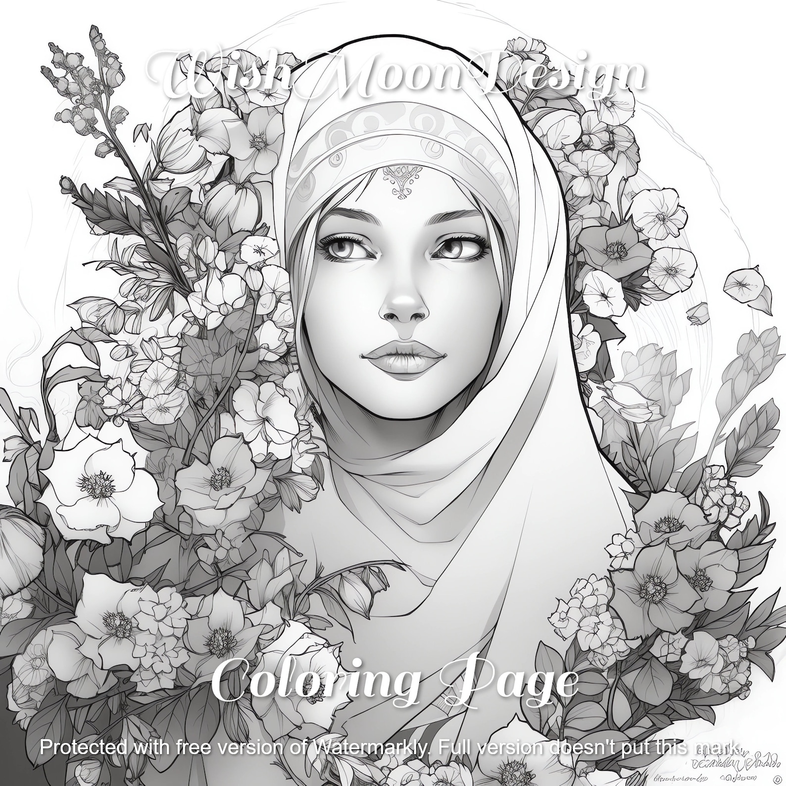 30 Muslim Women Coloring Pages, Islamic Art, Inspirational, Modesty ...