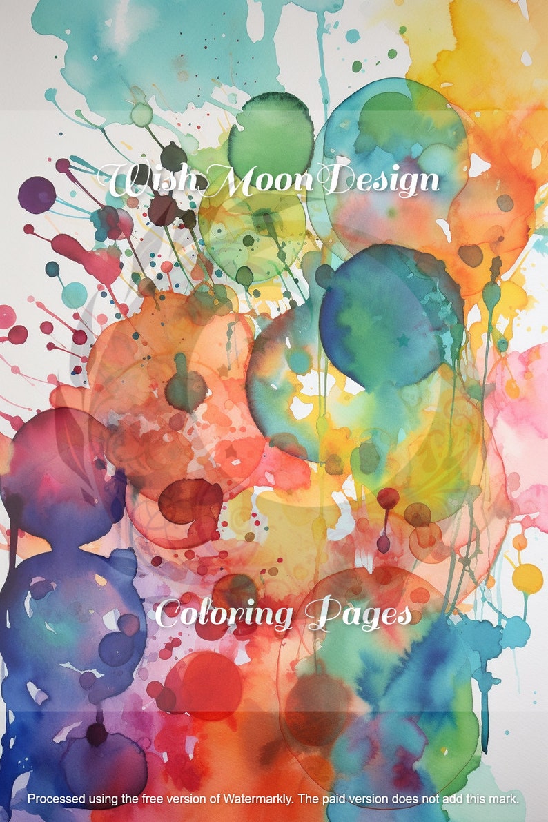 20 Backwards Coloring Pages, Reverse Coloring, Watercolors, Pastel ...