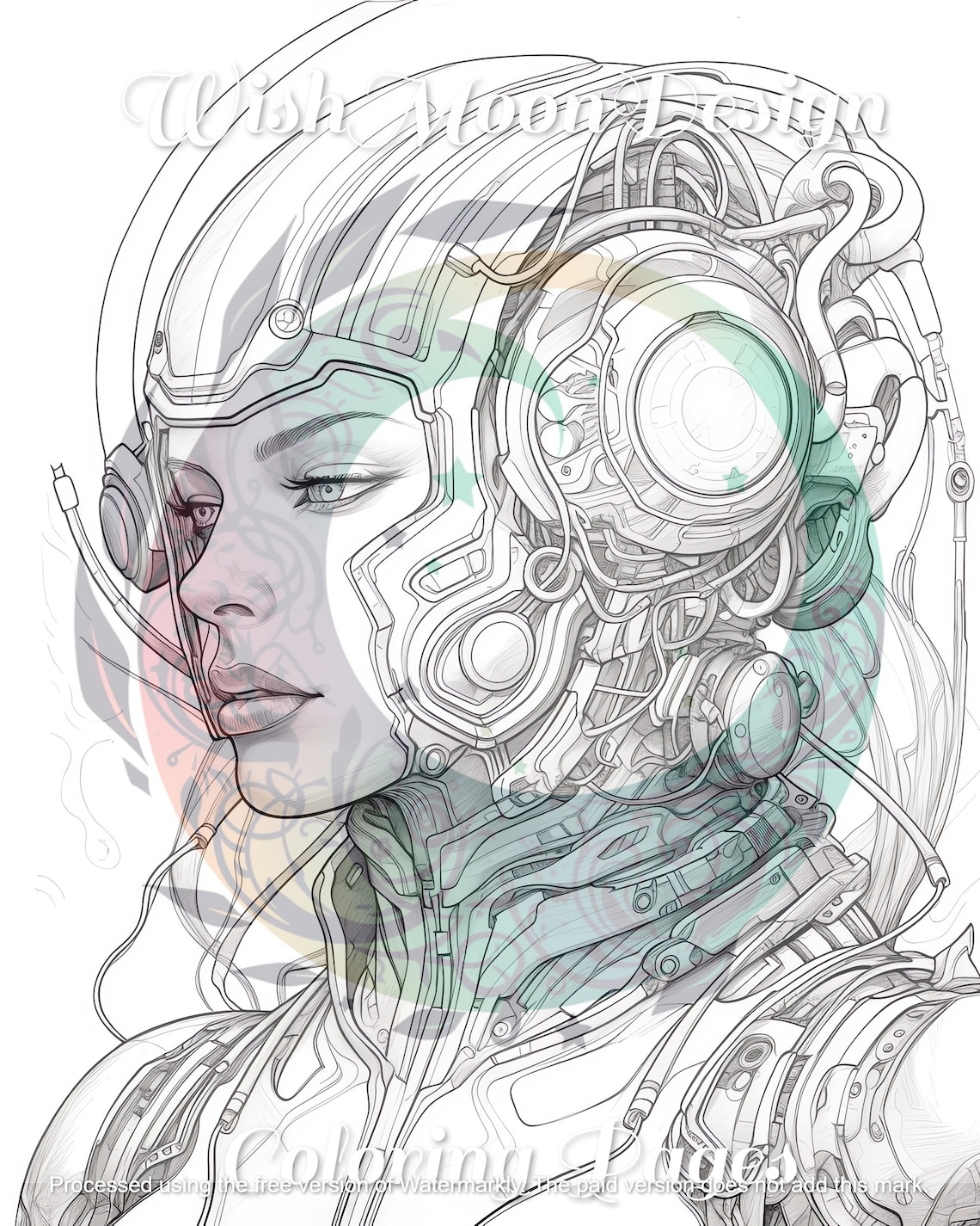 10 Cyborg Women Coloring Pages, Synthetic Female, Sci-fi Art, Fashion ...