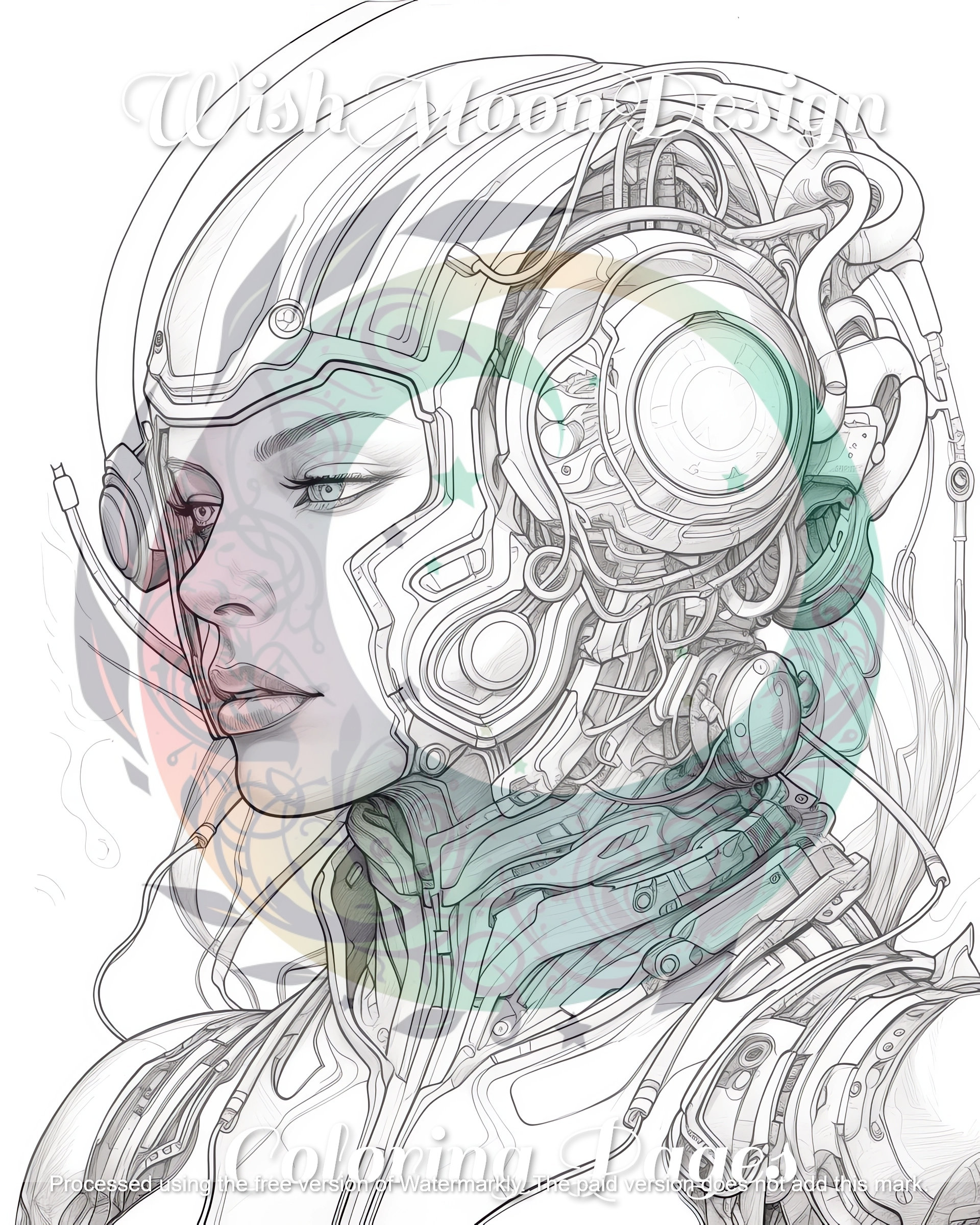 10 Cyborg Women Coloring Pages, Synthetic Female, Sci-fi Art, Fashion ...