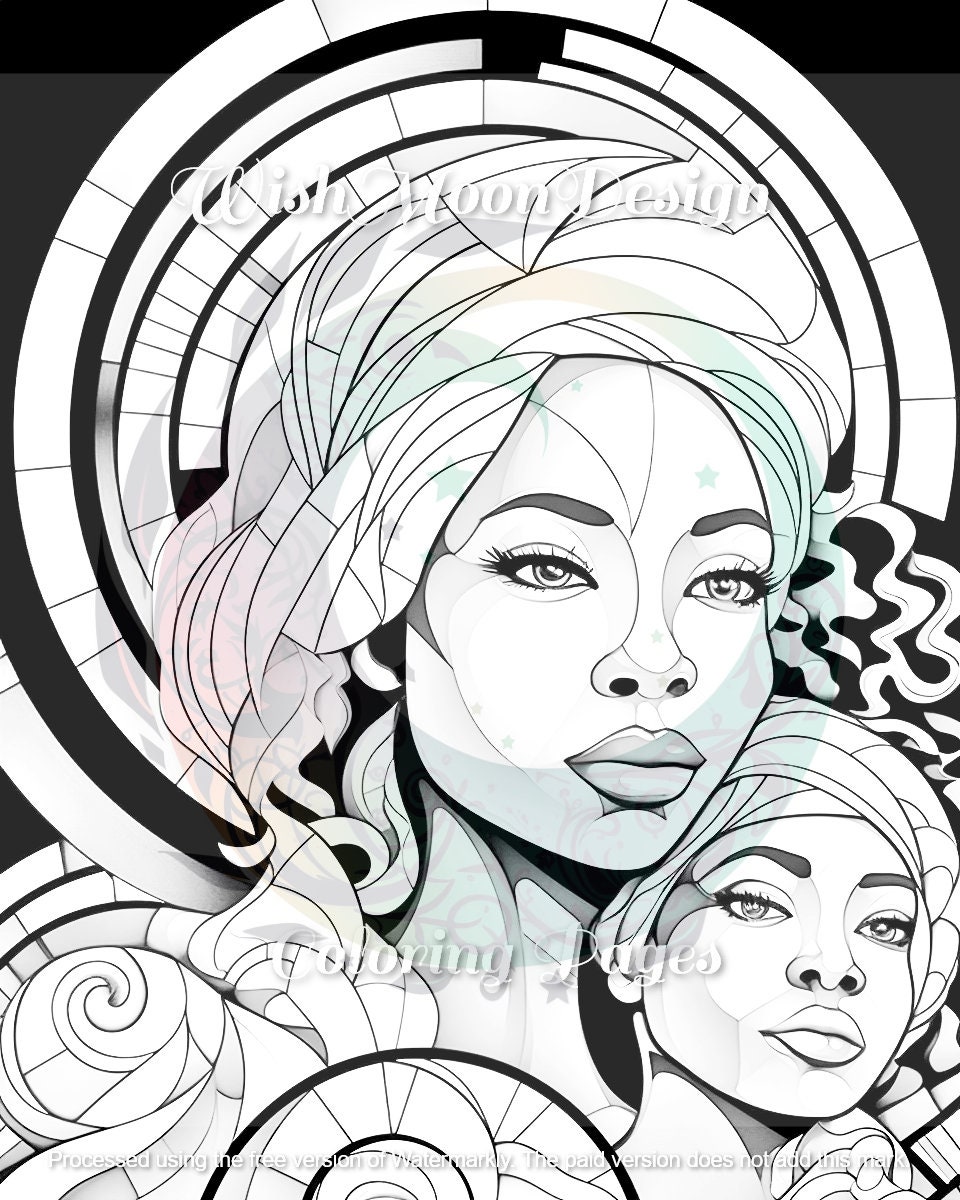 45 Black Essence Coloring Pages African American, Afrocentric, Black ...