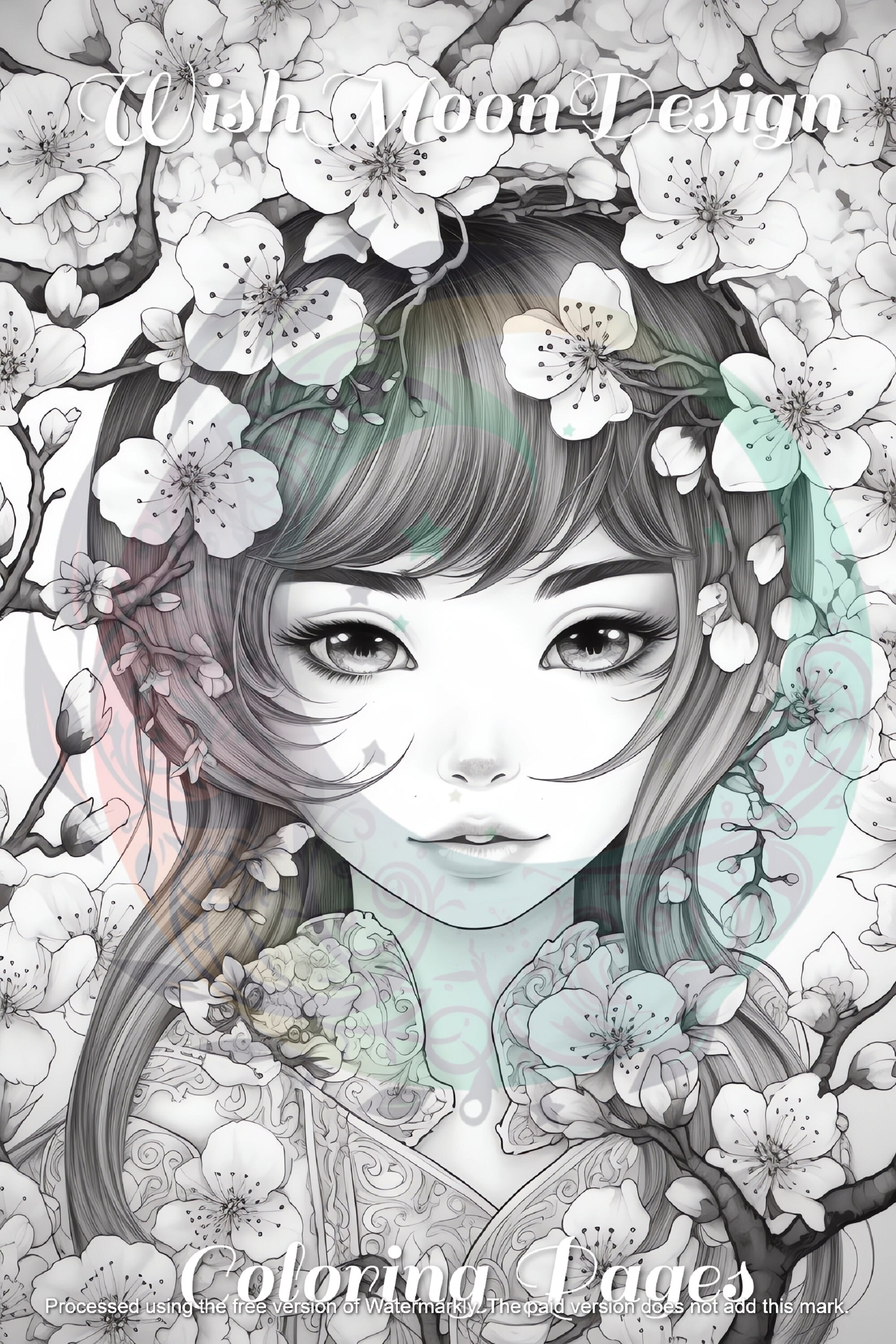 Beautiful Asian Girls Coloring Book Kawaii Fashion - Etsy