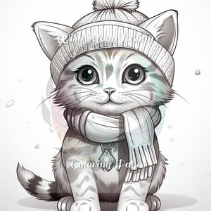 20 Winter Animals Coloring Book, Winter Wildlife, Snowflakes, Fantasy ...