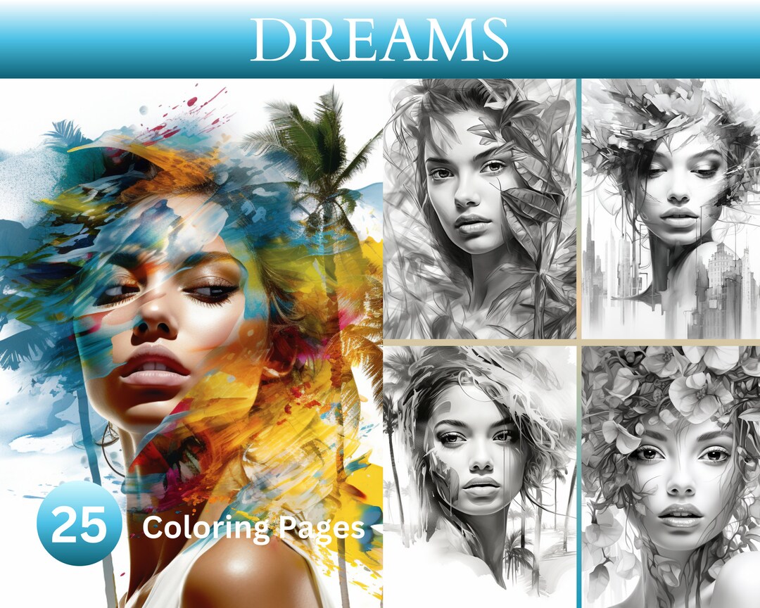 25 Dreams Coloring Pages, Imagination, Dreamcatcher, Fantasy, Abstract ...