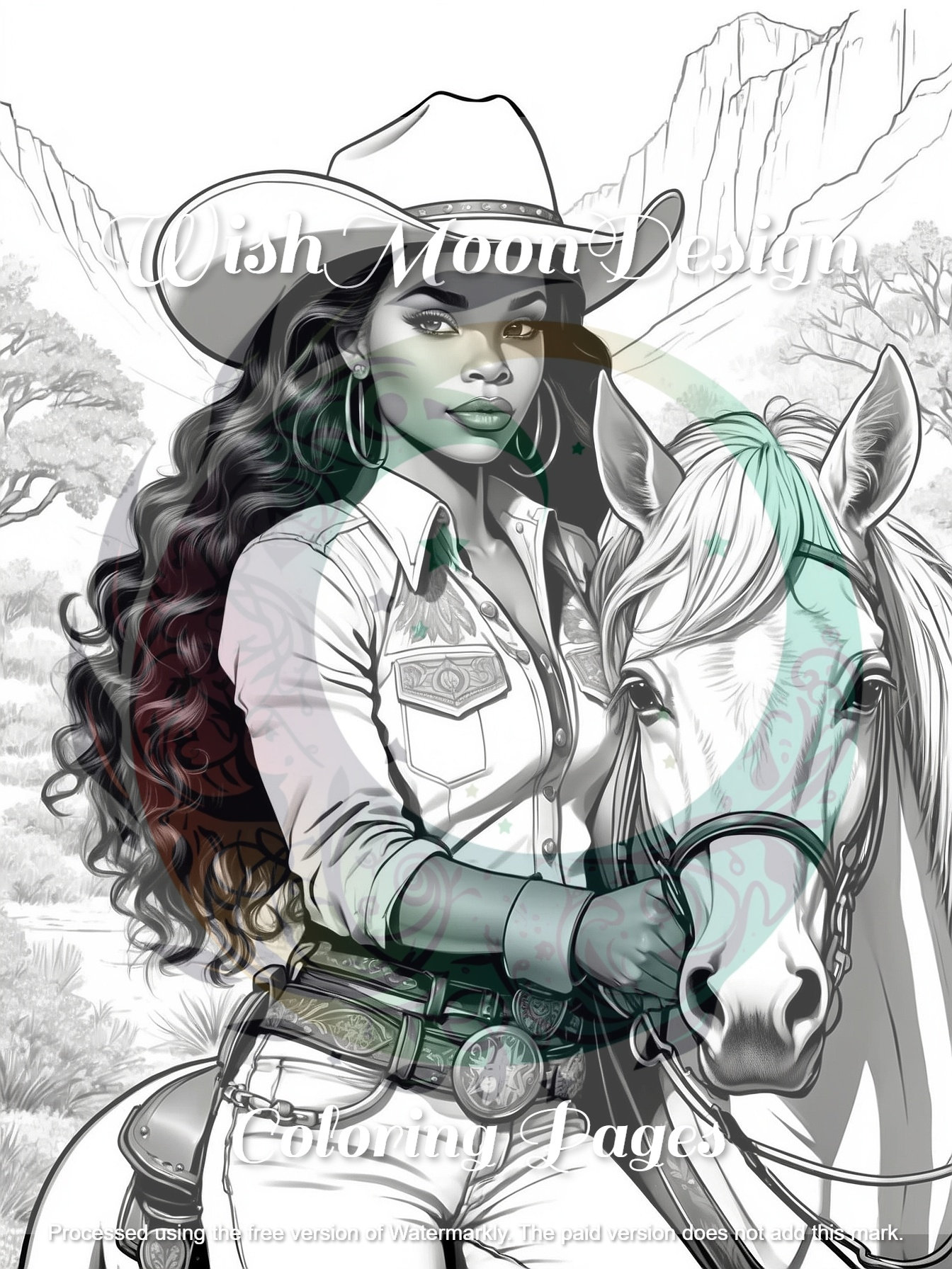 25 Black Cowgirl Coloring Book, African American Cowgirl Coloring Pages ...