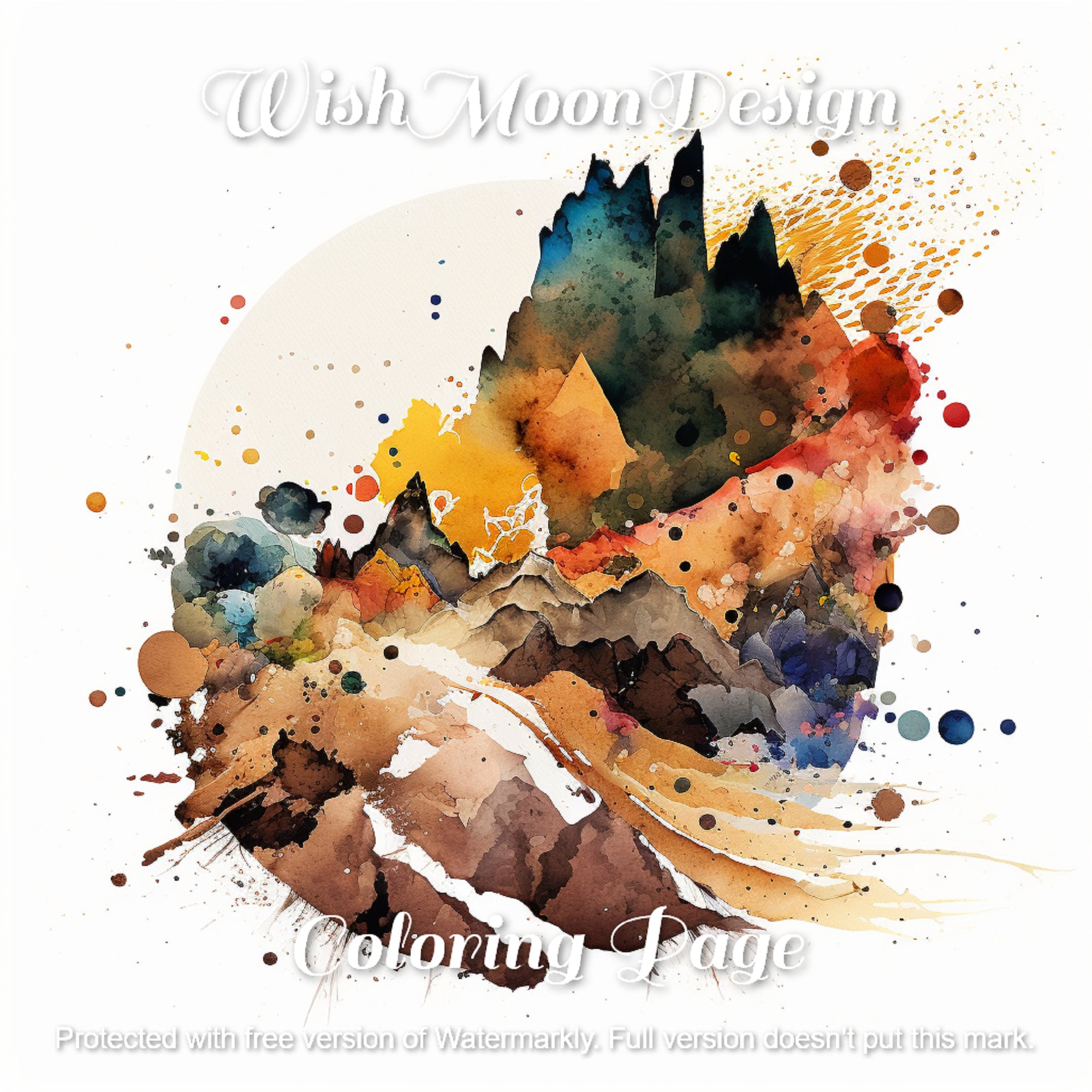 35 Backwards Coloring Pages, Reverse Coloring, Retro, Watercolor Art ...