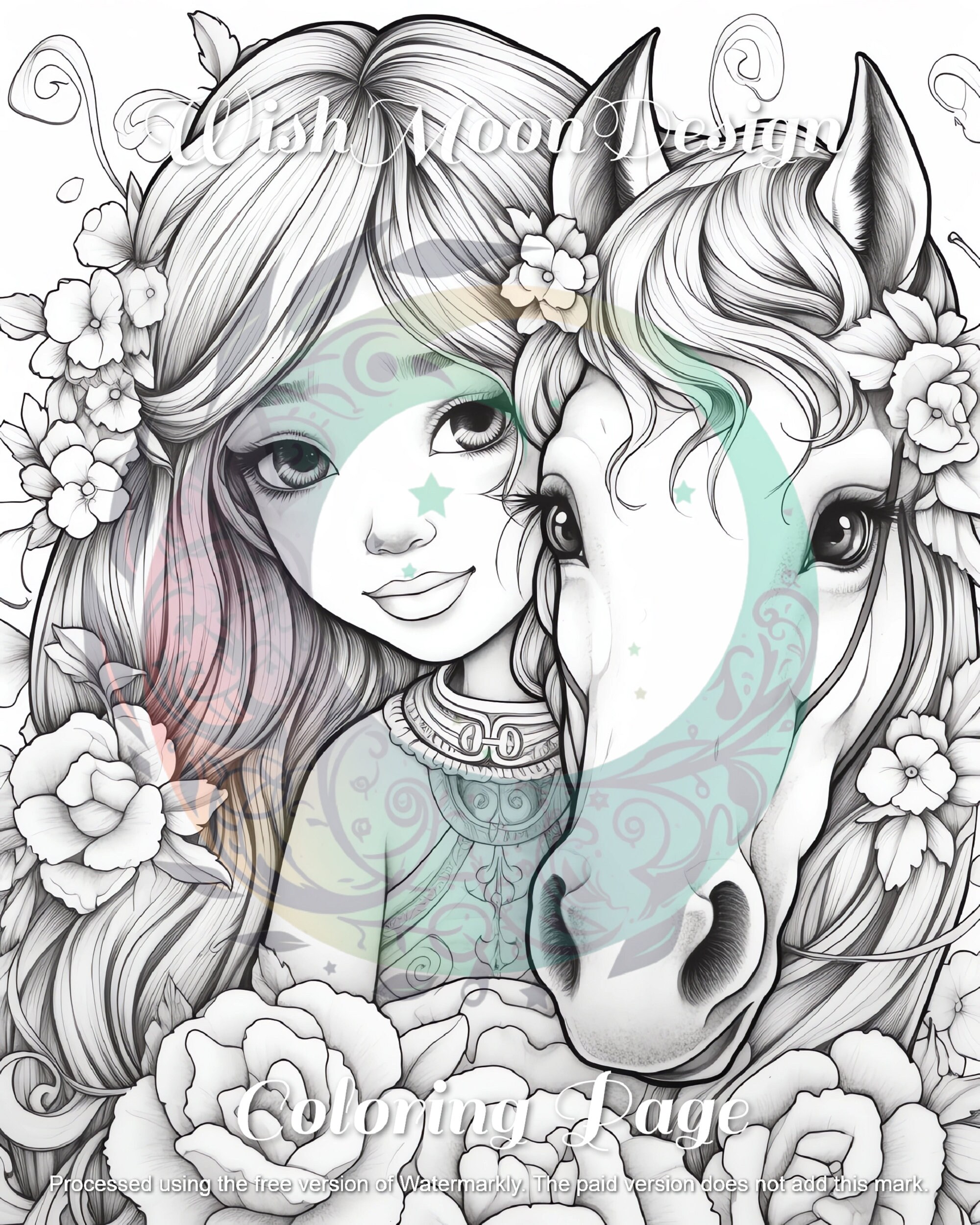 10 Princesses & Baby Animals Coloring Pages, Pet Care, Fantasy ...