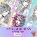 Nyx Goddess Mythological Coloring Book, Fantasy, Celestial Beauty ...