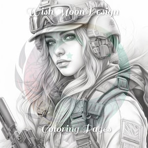 30 Women in Combat Military Coloring Pages, Soldier, Strong Women ...