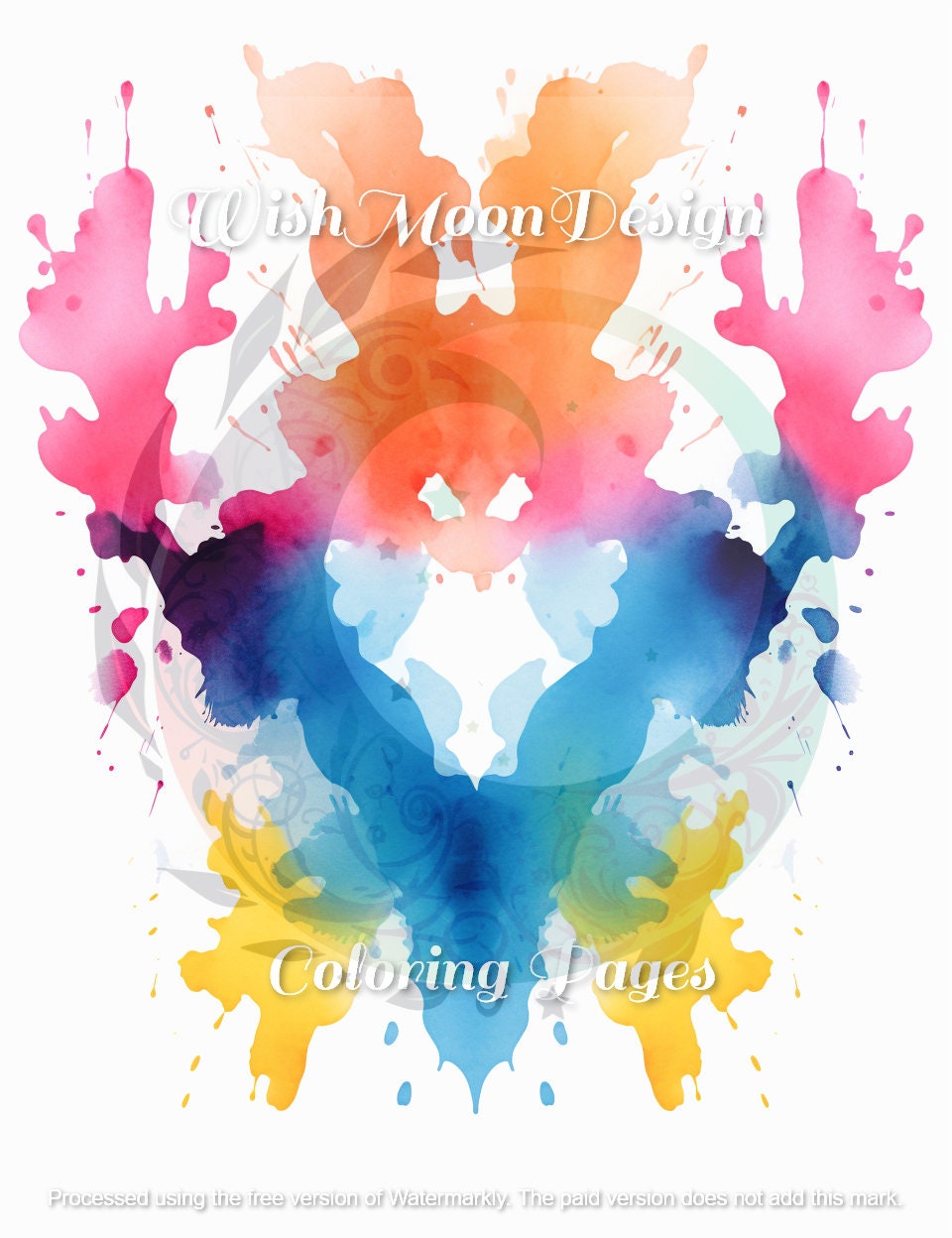 20 Backwards Coloring Book Reverse Coloring Pages, Watercolor ...