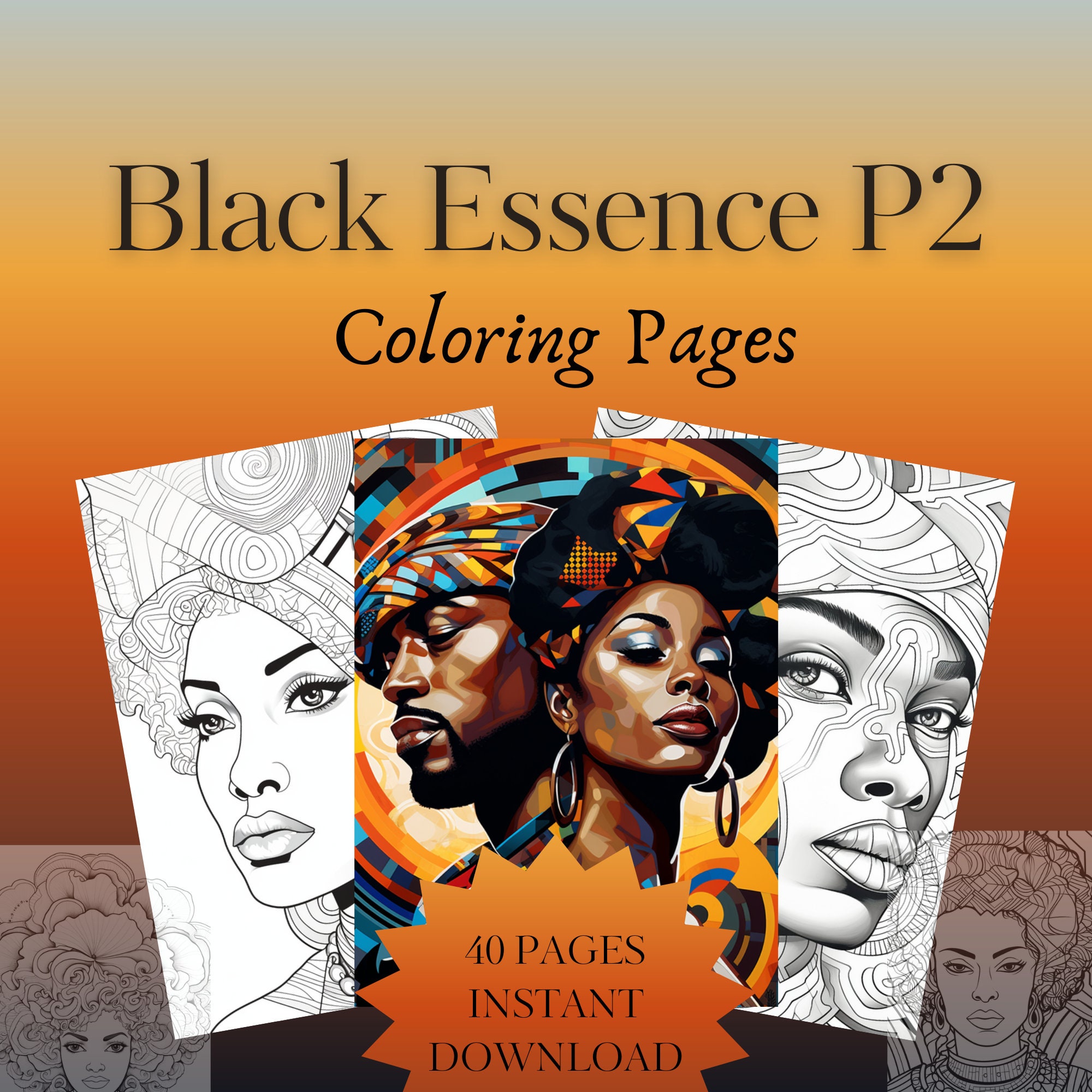 40 Black Essence P2 Coloring Pages, Afrocentric, Artistic Styles, Black ...