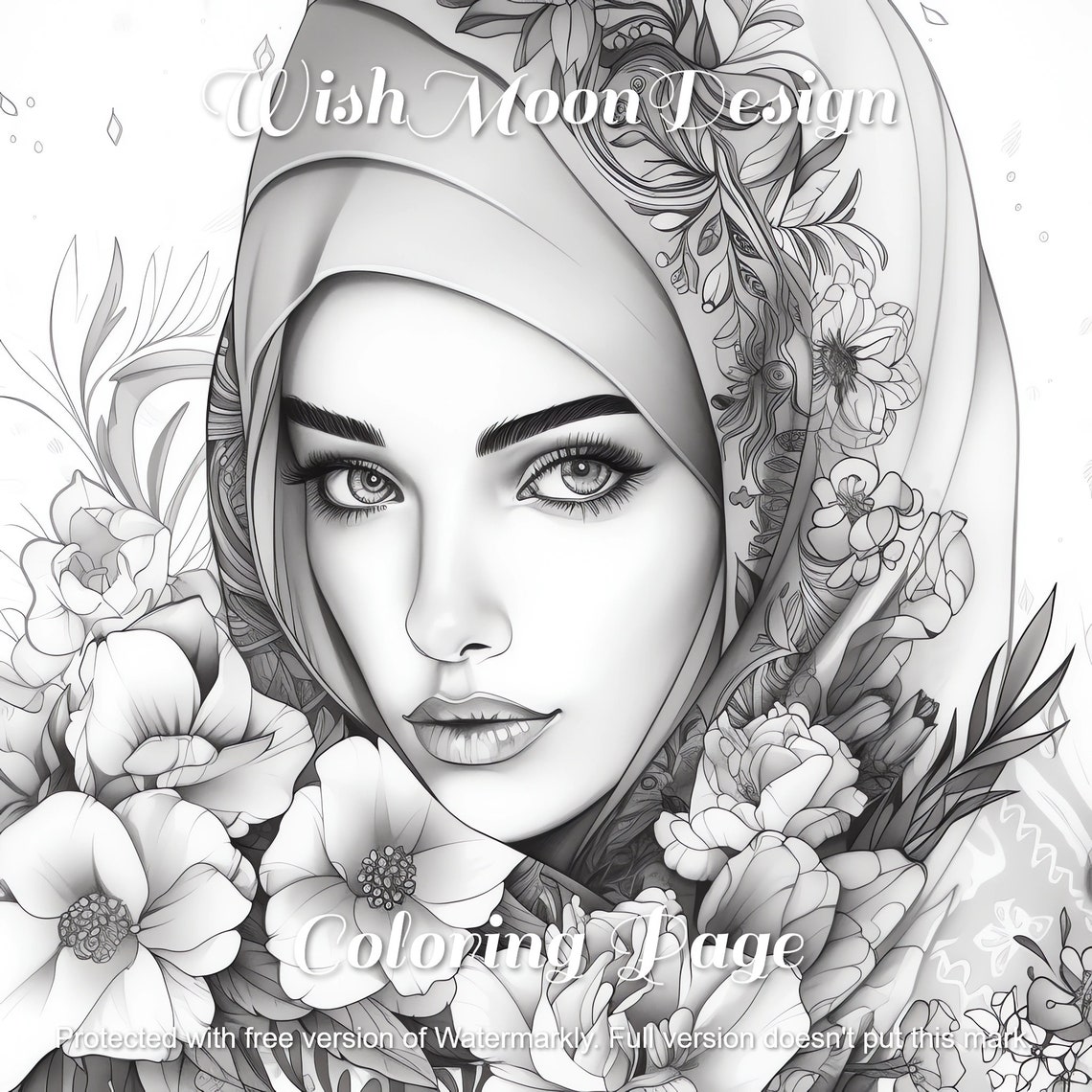 30 Muslim Women Coloring Pages, Islamic Art, Inspirational, Modesty ...