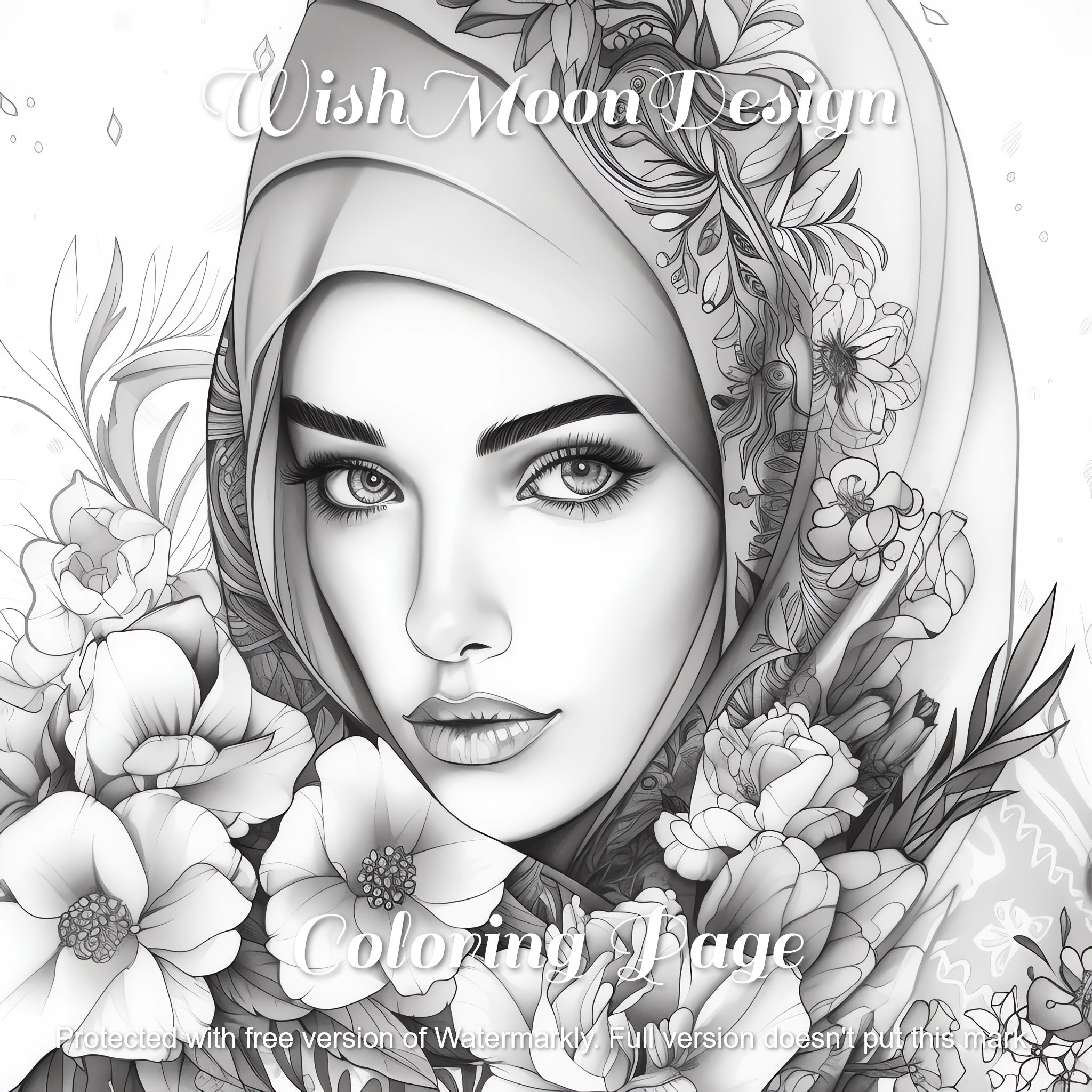 30 Muslim Women Coloring Pages, Islamic Art, Inspirational, Modesty ...