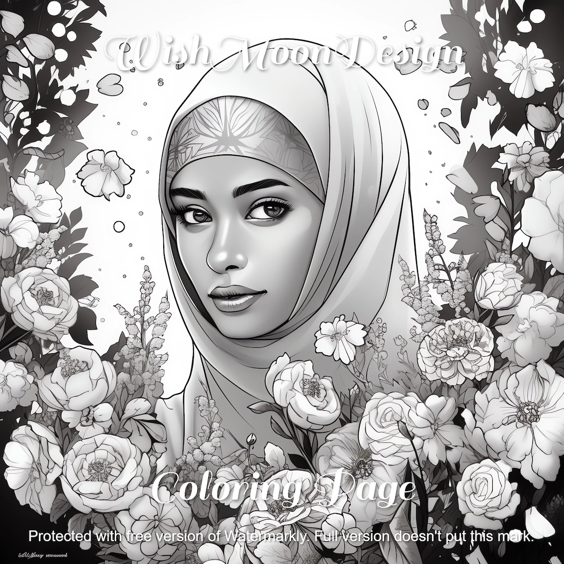 30 Muslim Women Coloring Pages, Islamic Art, Inspirational, Modesty ...