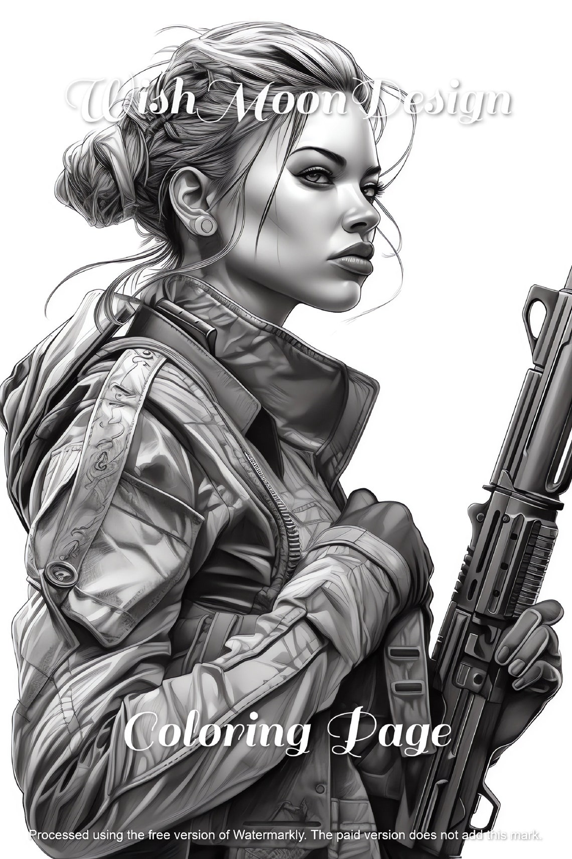 Instant Download - 25 Women in Combat Military Coloring Pages, Strong ...