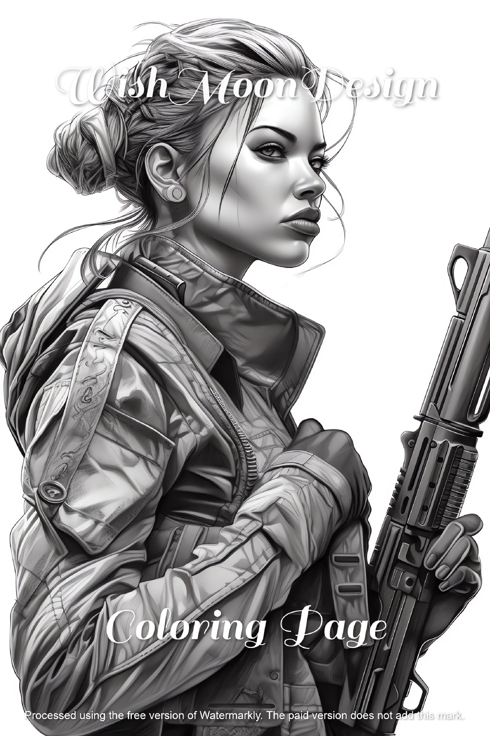 Instant Download - 25 Women in Combat Military Coloring Pages, Strong ...