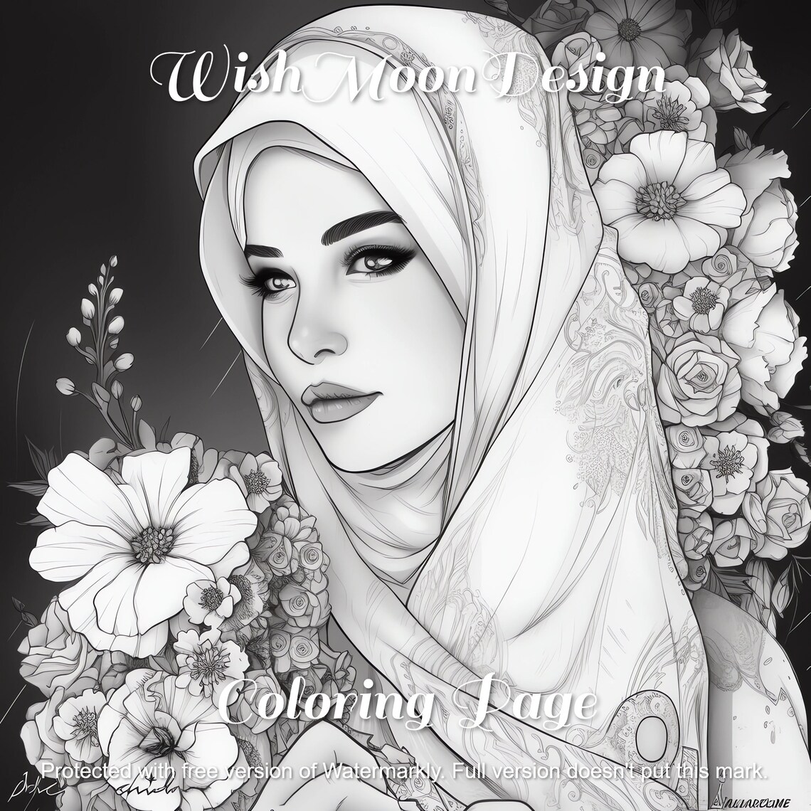 30 Muslim Women Coloring Pages, Islamic Art, Inspirational, Modesty ...