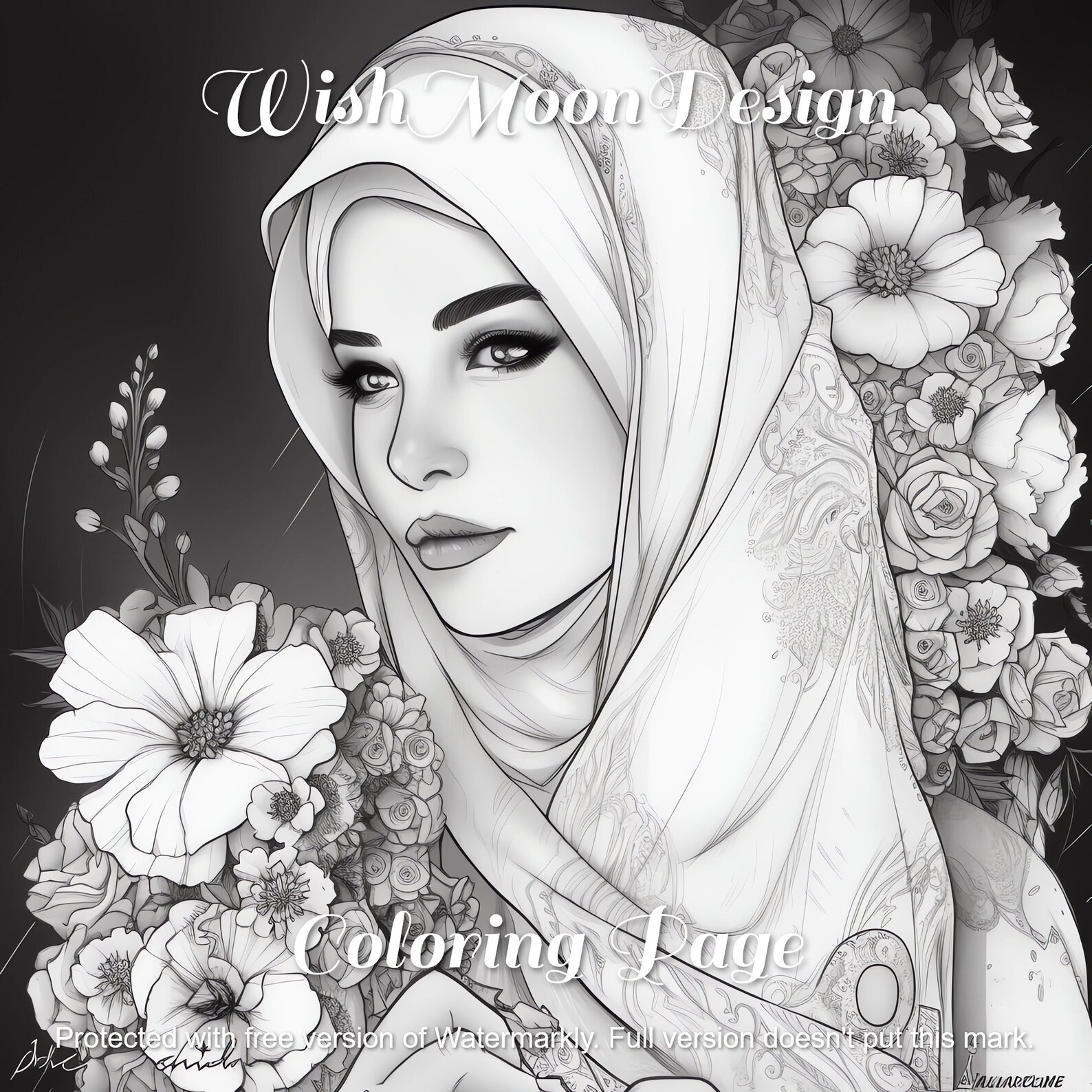 30 Muslim Women Coloring Pages, Islamic Art, Inspirational, Modesty ...