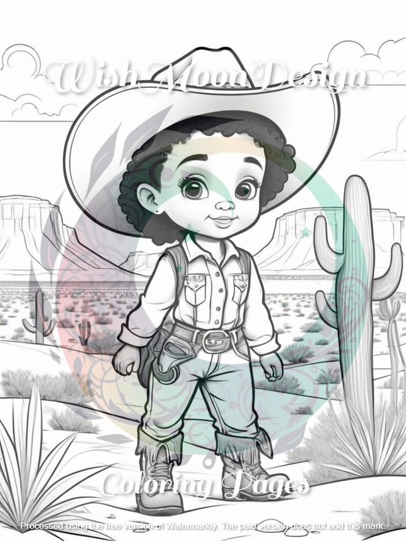 25 Black Baby Cowgirl Coloring Book, African-american Cowgirls ...