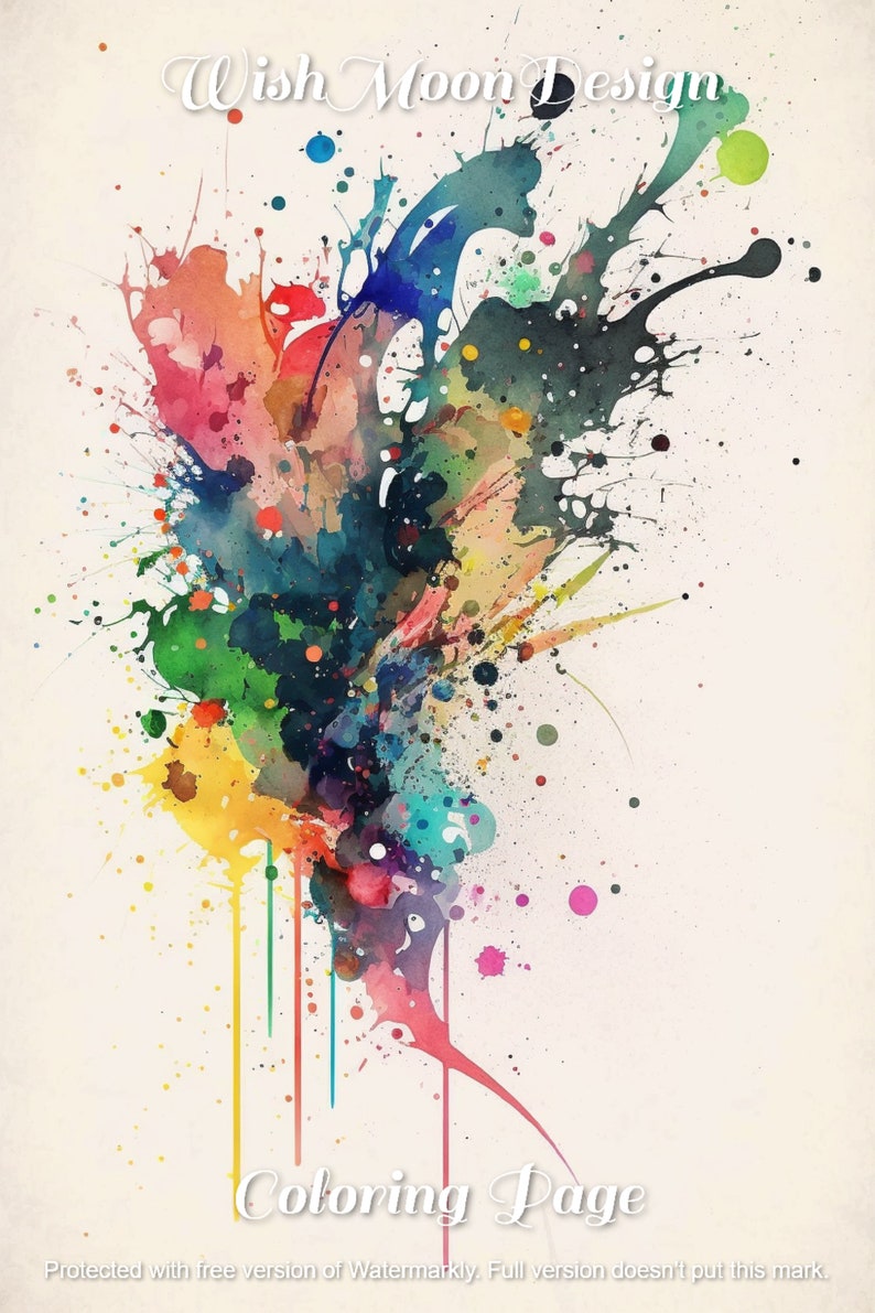 35 Backwards Coloring Pages, Reverse Coloring, Retro, Watercolor Art ...