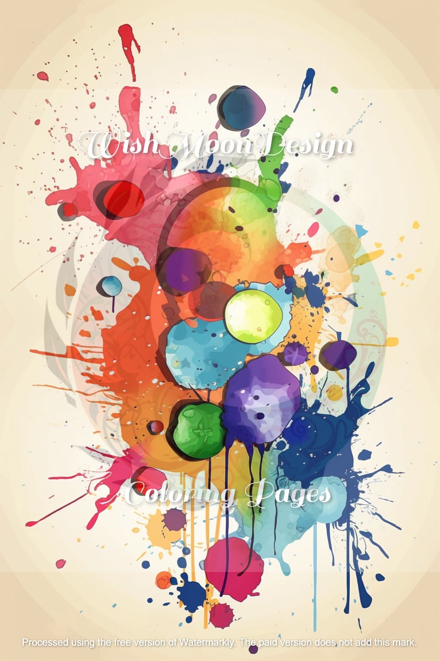 20 Backwards Coloring Pages, Reverse Coloring, Watercolors, Pastel ...