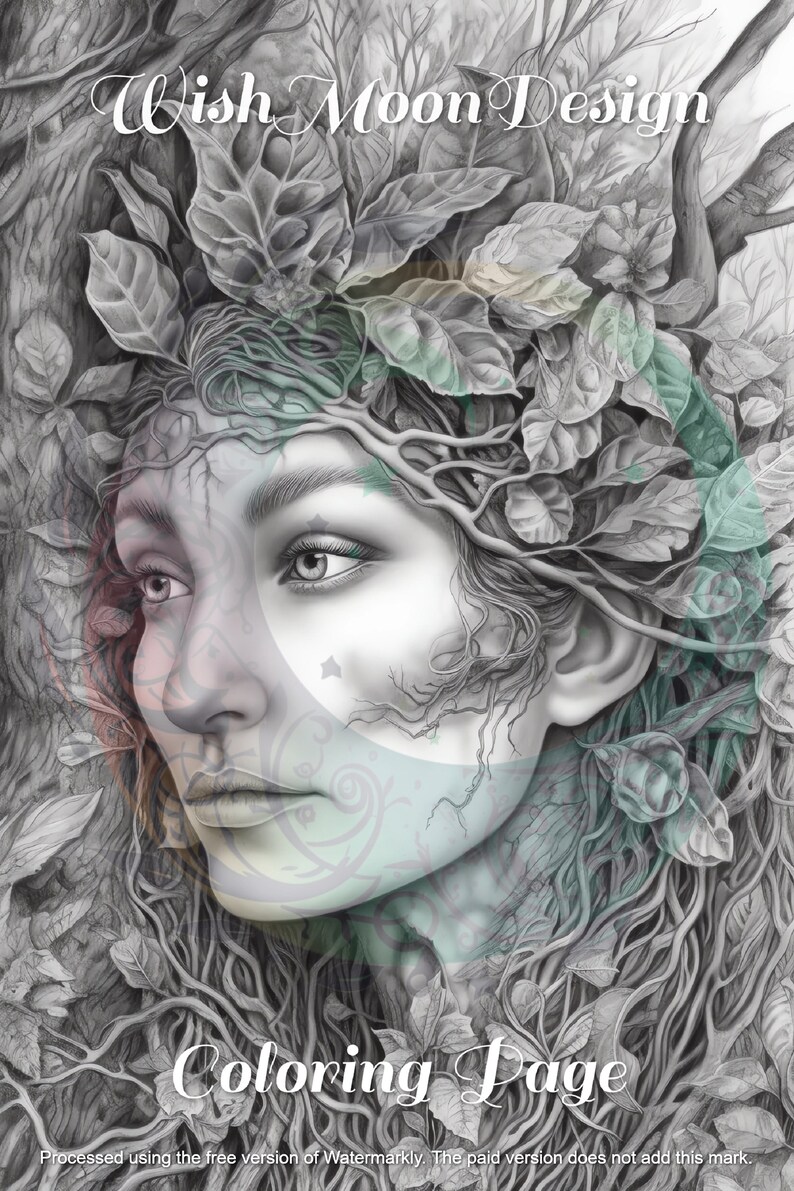 20 Forest Dryard Coloring Pages, Fantasy, Climber, Wild Face, Enchanted ...