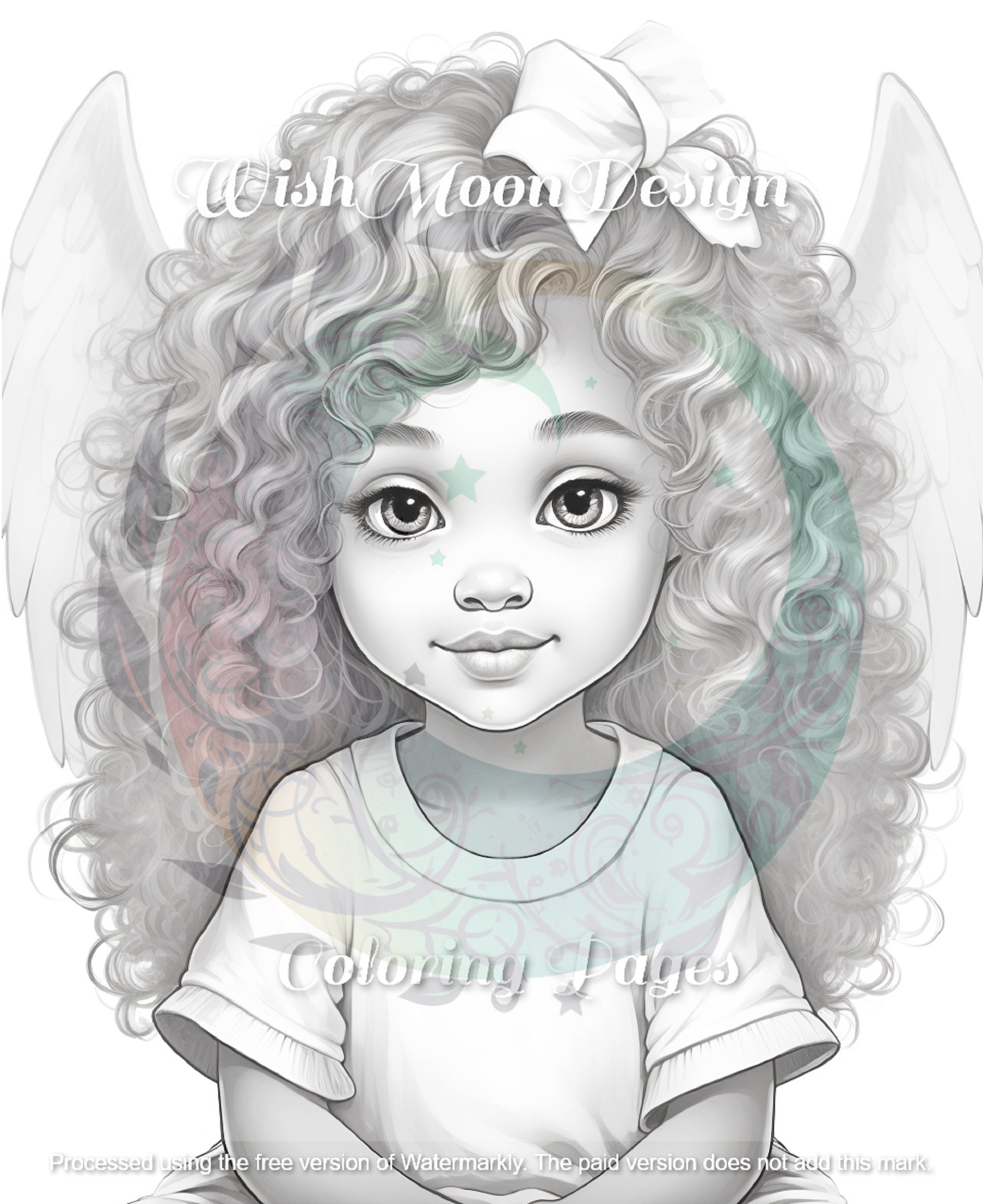 30 Black Angles Coloring Pages, Afrocentric, Celestial, Fantasy, Fairy ...