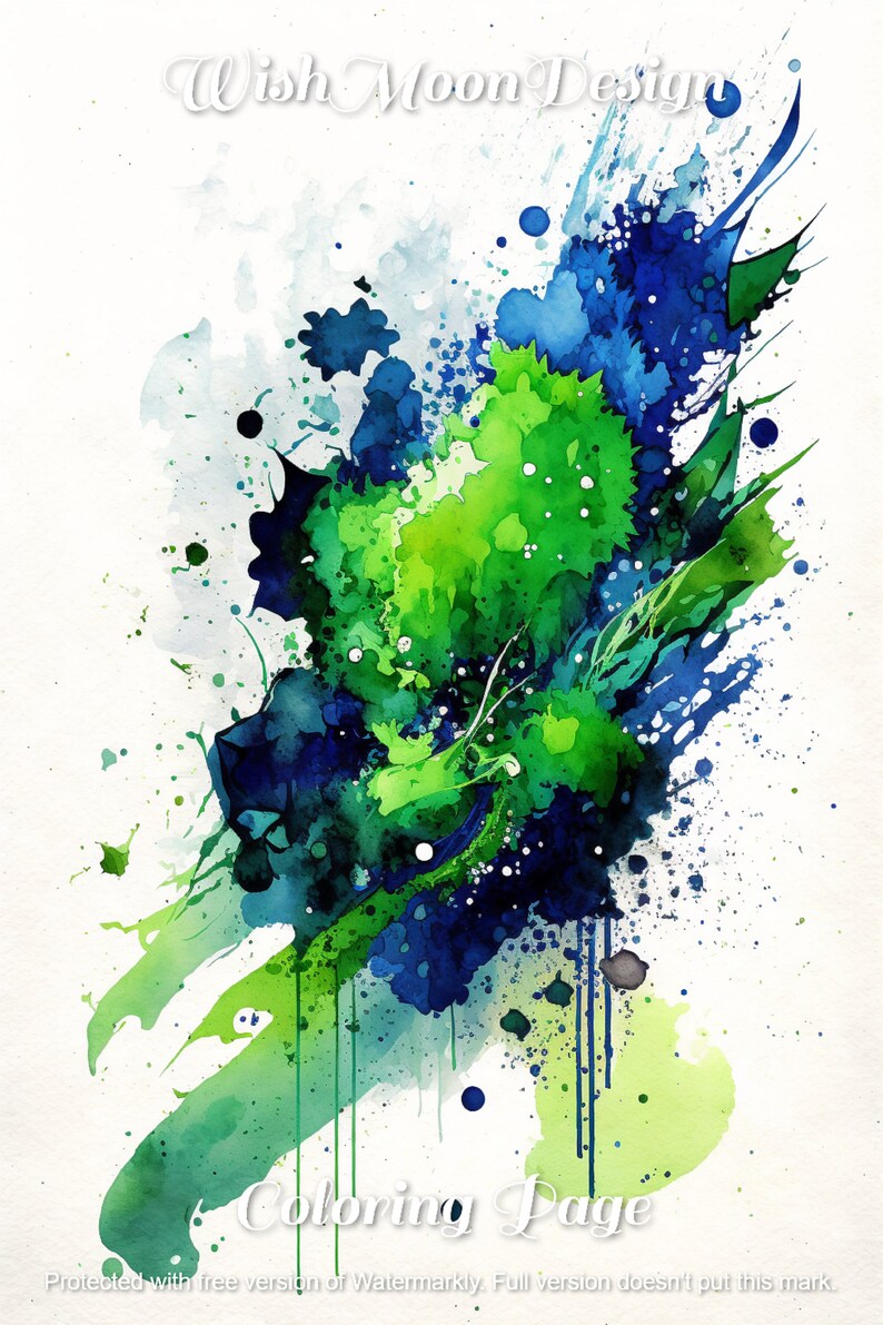 35 Backwards Coloring Pages, Reverse Coloring, Retro, Watercolor Art ...