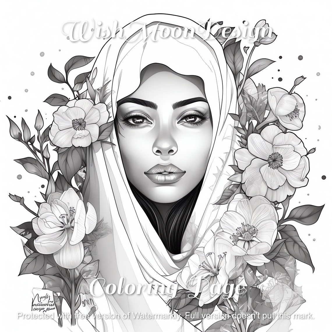 30 Muslim Women Coloring Pages, Islamic Art, Inspirational, Modesty ...