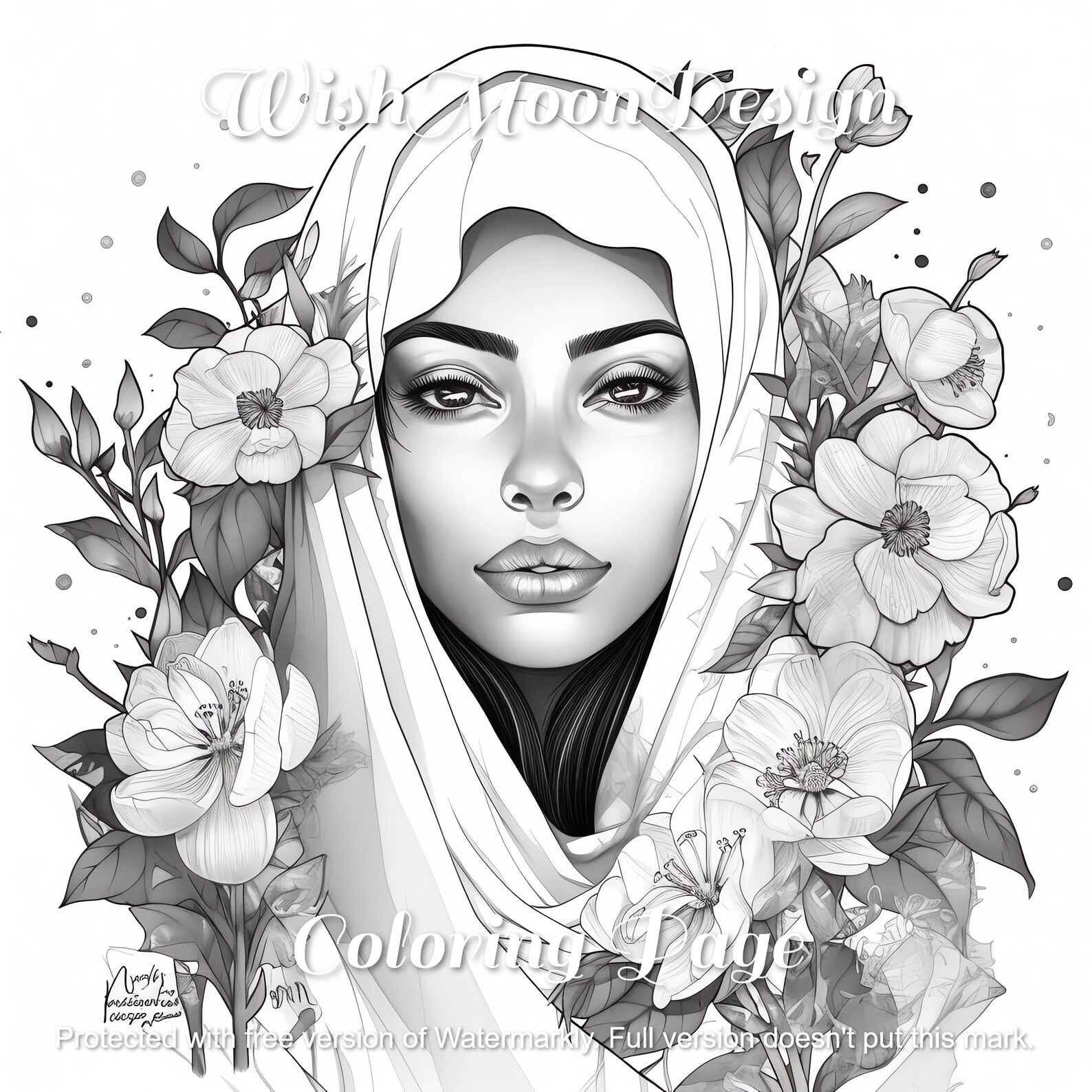 30 Muslim Women Coloring Pages, Islamic Art, Inspirational, Modesty ...