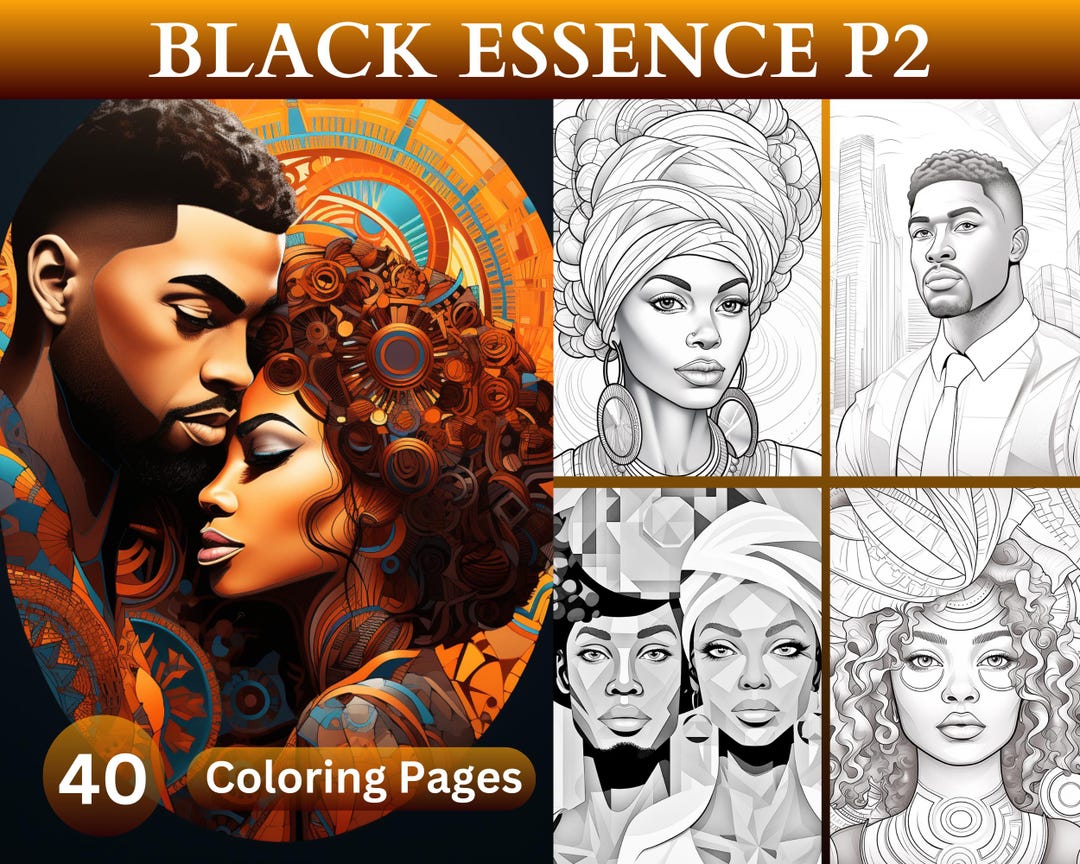 40 Black Essence P2 Coloring Pages, Afrocentric, Artistic Styles, Black ...