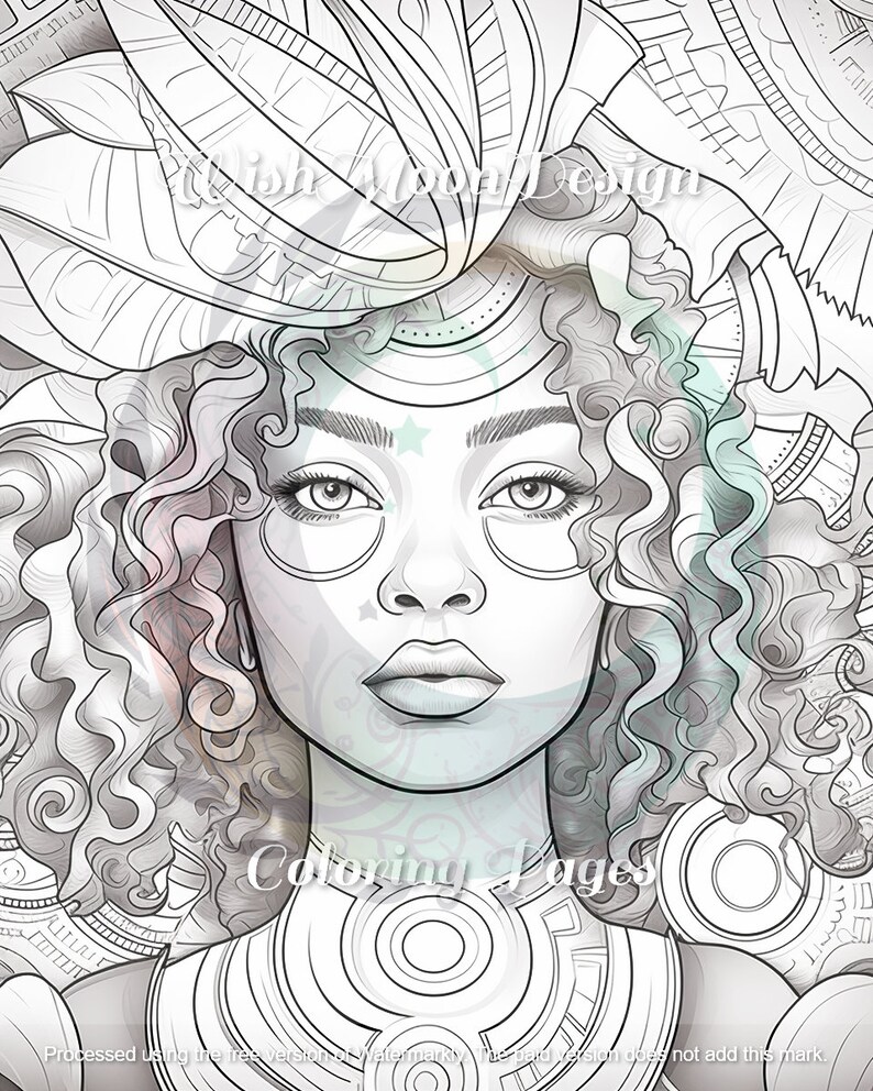 40 Black Essence P2 Coloring Pages, Afrocentric, Artistic Styles, Black ...