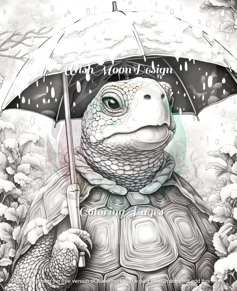 20 Winter Animals Coloring Book, Winter Wildlife, Snowflakes, Fantasy ...