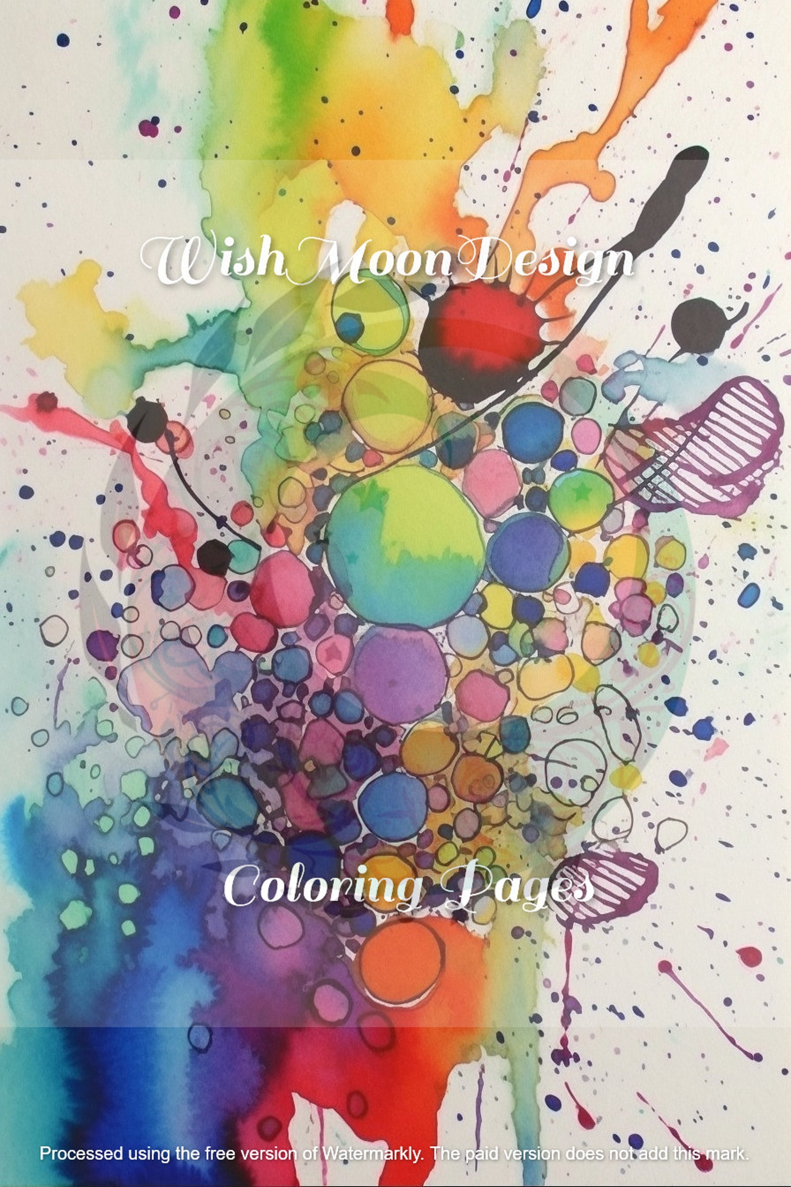 20 Backwards Coloring Pages, Reverse Coloring, Watercolors, Pastel ...