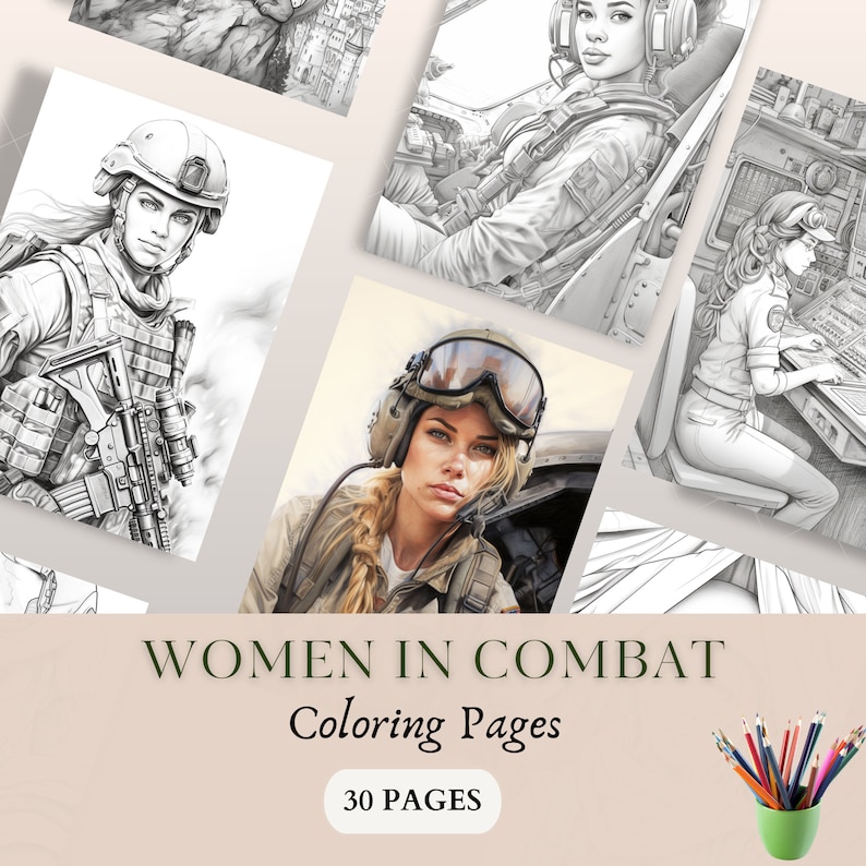 30 Women in Combat Military Coloring Pages, Soldier, Strong Women ...