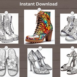 15 Women Shoes Coloring Pages, Shoes Fashion, Shoe Art, High Heels ...